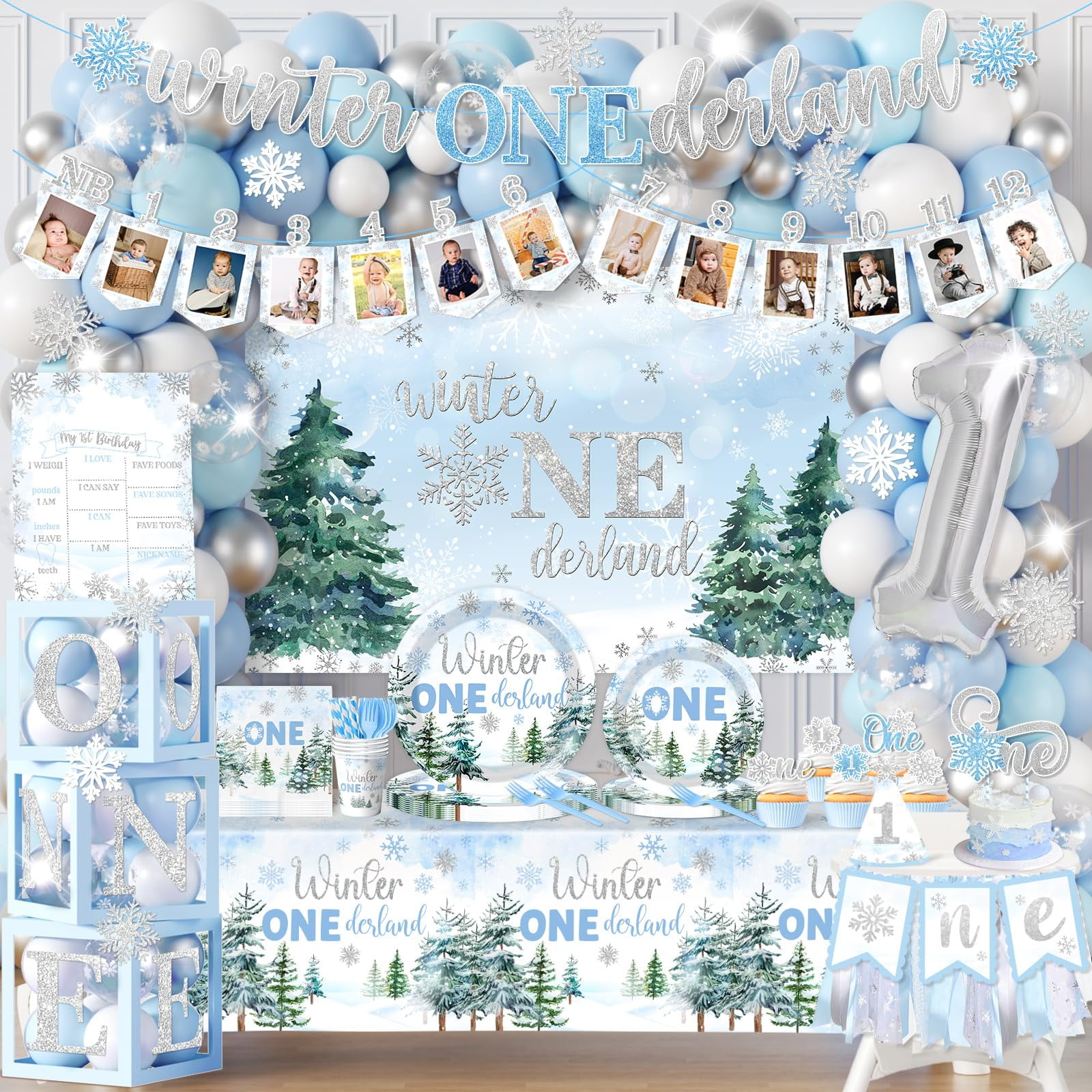 Winter Onederland Decorations 1st Birthday Boy, Winter Onderland First ...
