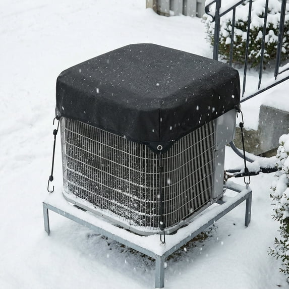 Winter Outdoor Air Conditioner Cover, Snow Guard for AC Unit, Black ...