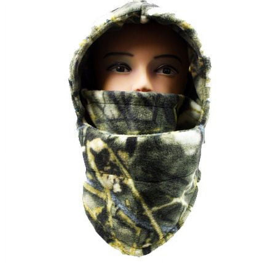 Winter Outdoor Windproof fleece bionic Camo Hunting Balaclava Hat Ski ...