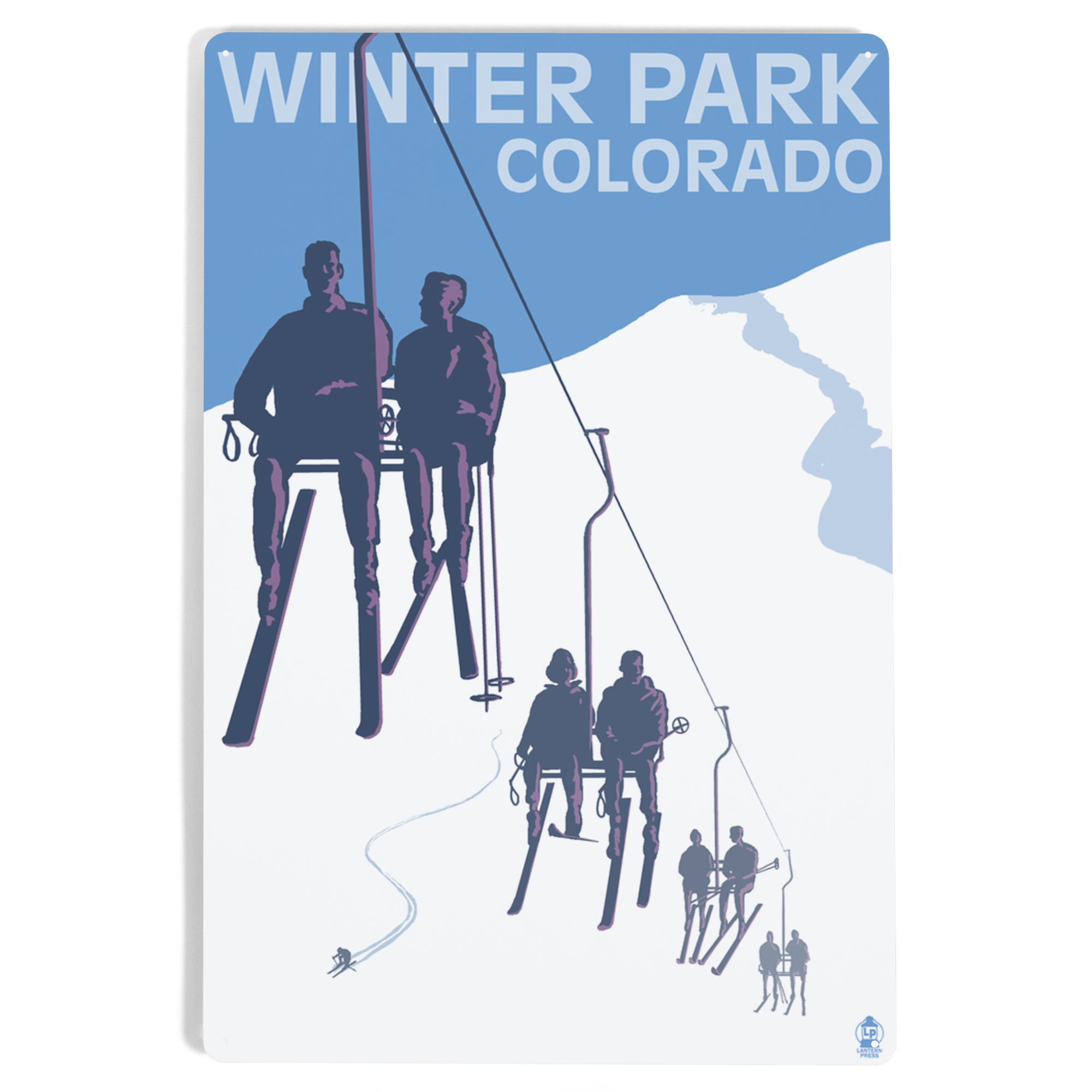 Winter Park, Colorado, Ski Lift (12x18 Aluminum Art, Indoor Outdoor ...