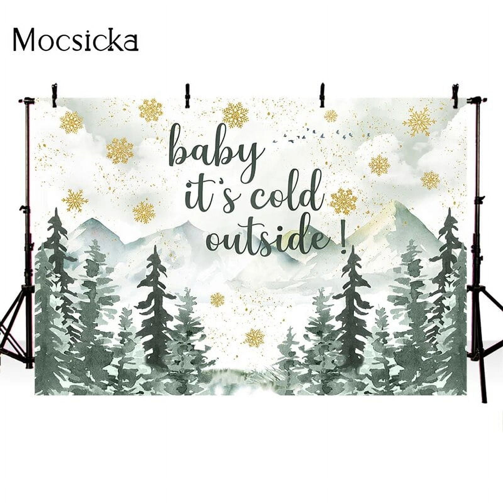 Winter Photography Background Snowflake Forest Snow Mountain Decoration ...