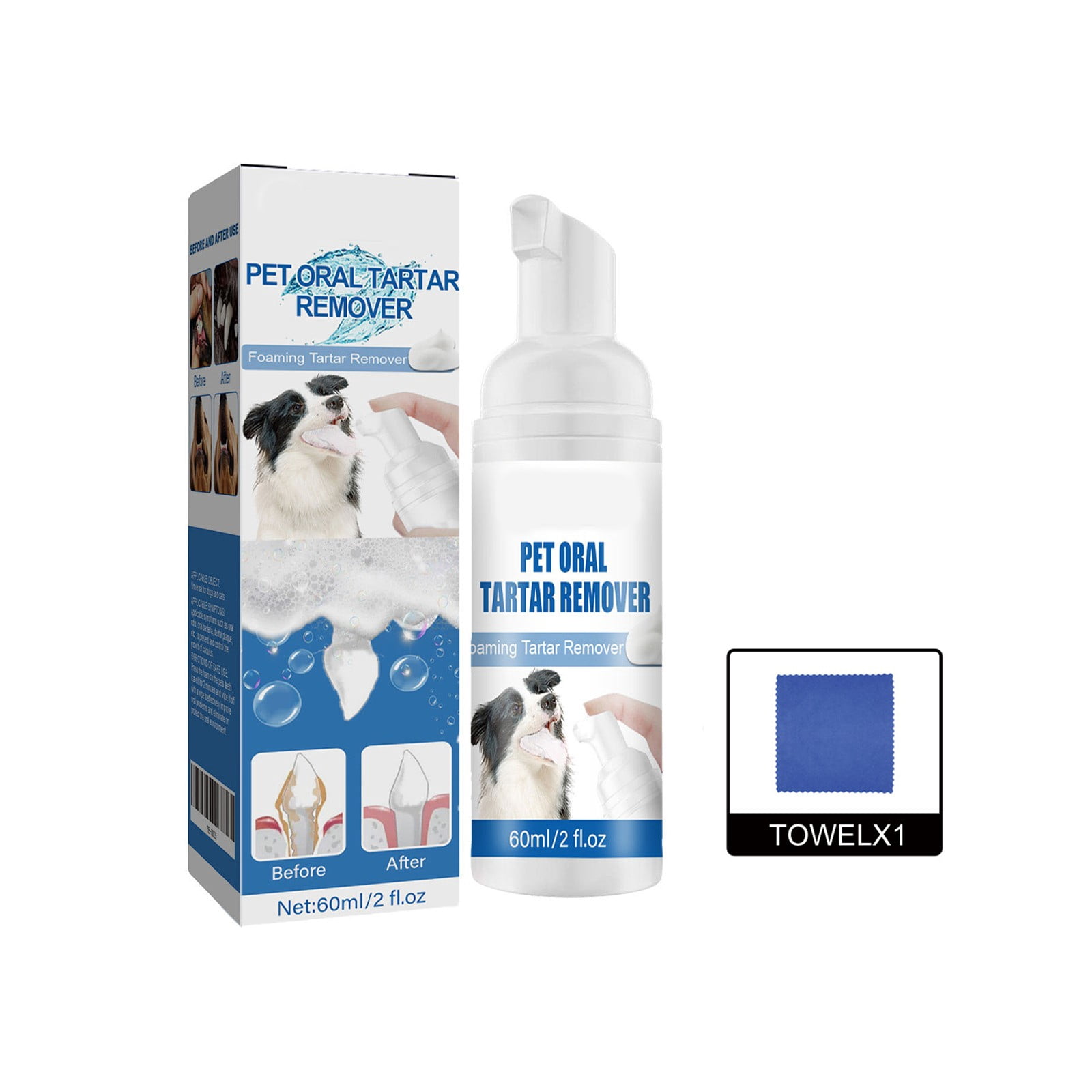 Winter Poetry Upgrade 60ml Dog Oral Care Foam Spray, Tartar and Breath ...