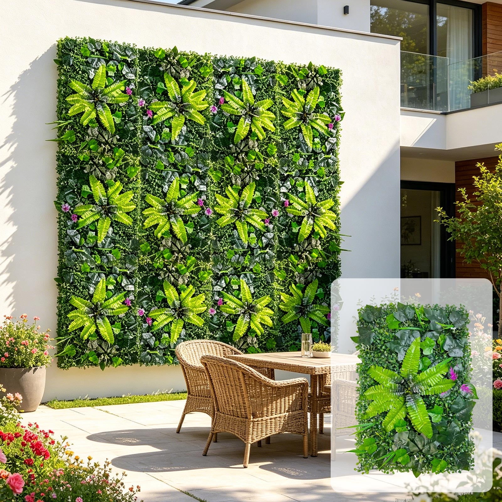 Winter Poetry Upgrade Expandable Artificial Hedge Fence, Faux Leaf ...