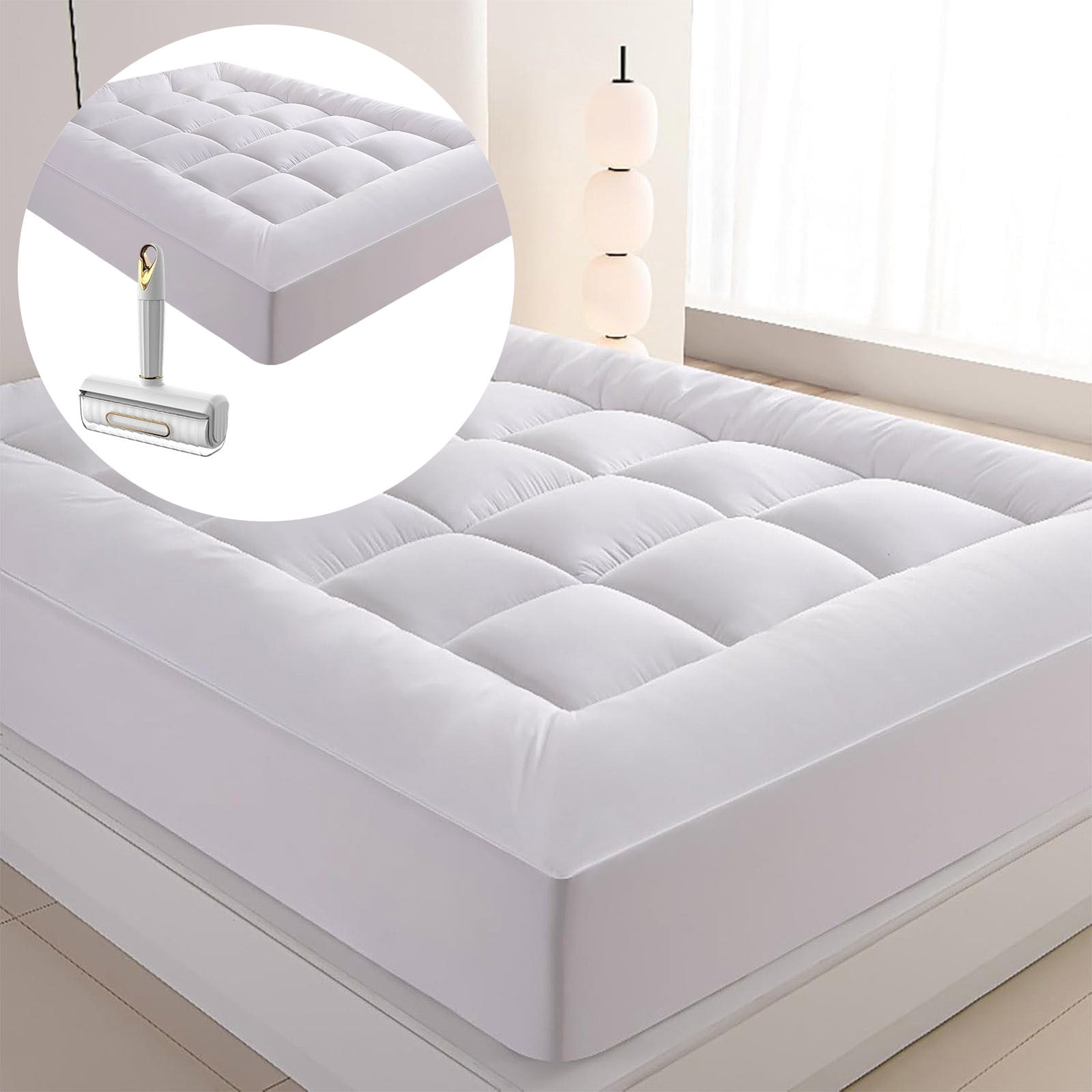 Winter Poetry Upgrade Premium Quilted Mattress Topper, Extra Thick ...