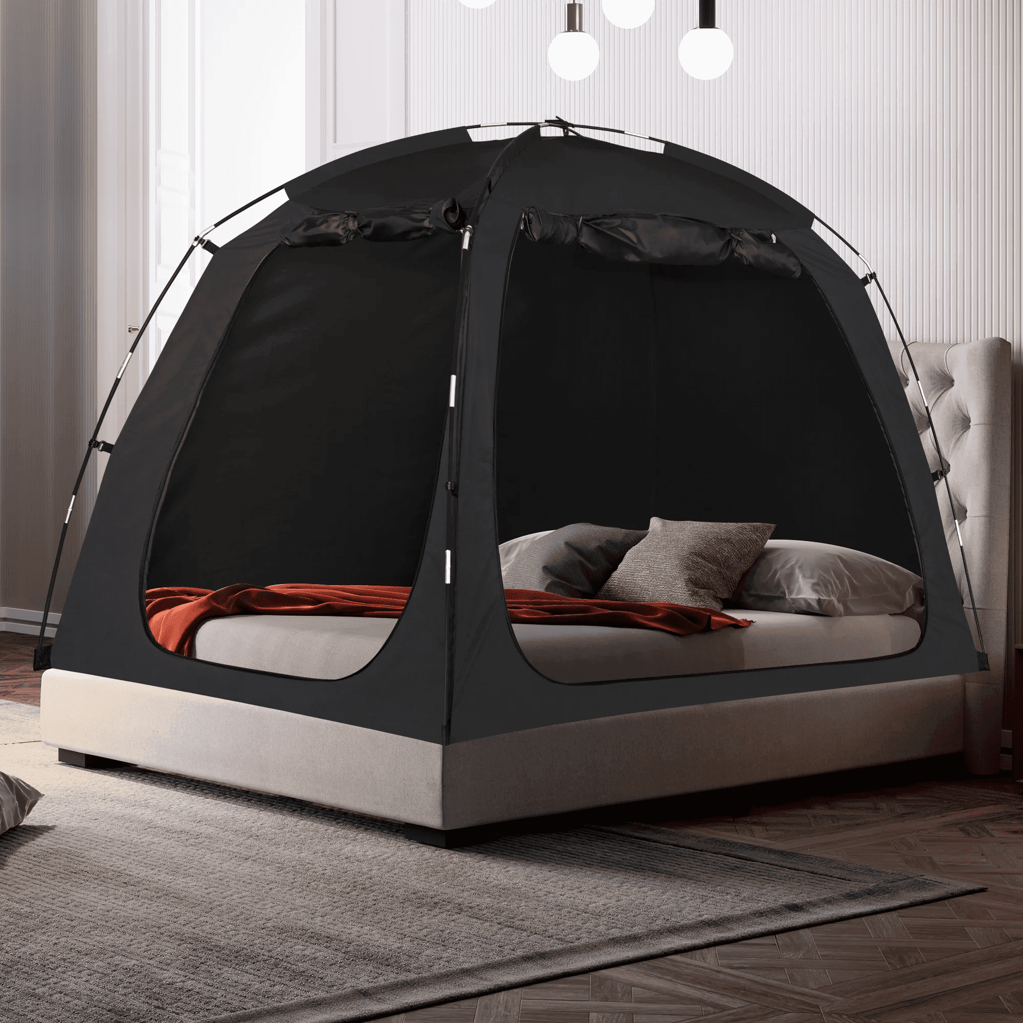 Alvantor Black Bed Tent Bed Canopy Tent for Kids and Adult - 80% ...