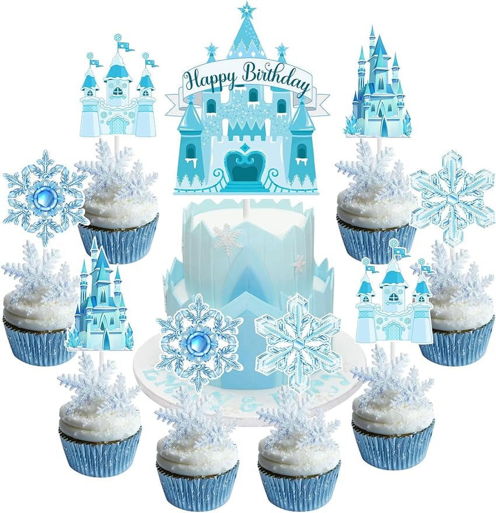Winter Princess Castle Birthday Cake Topper Castle Birthday Cake Topper ...