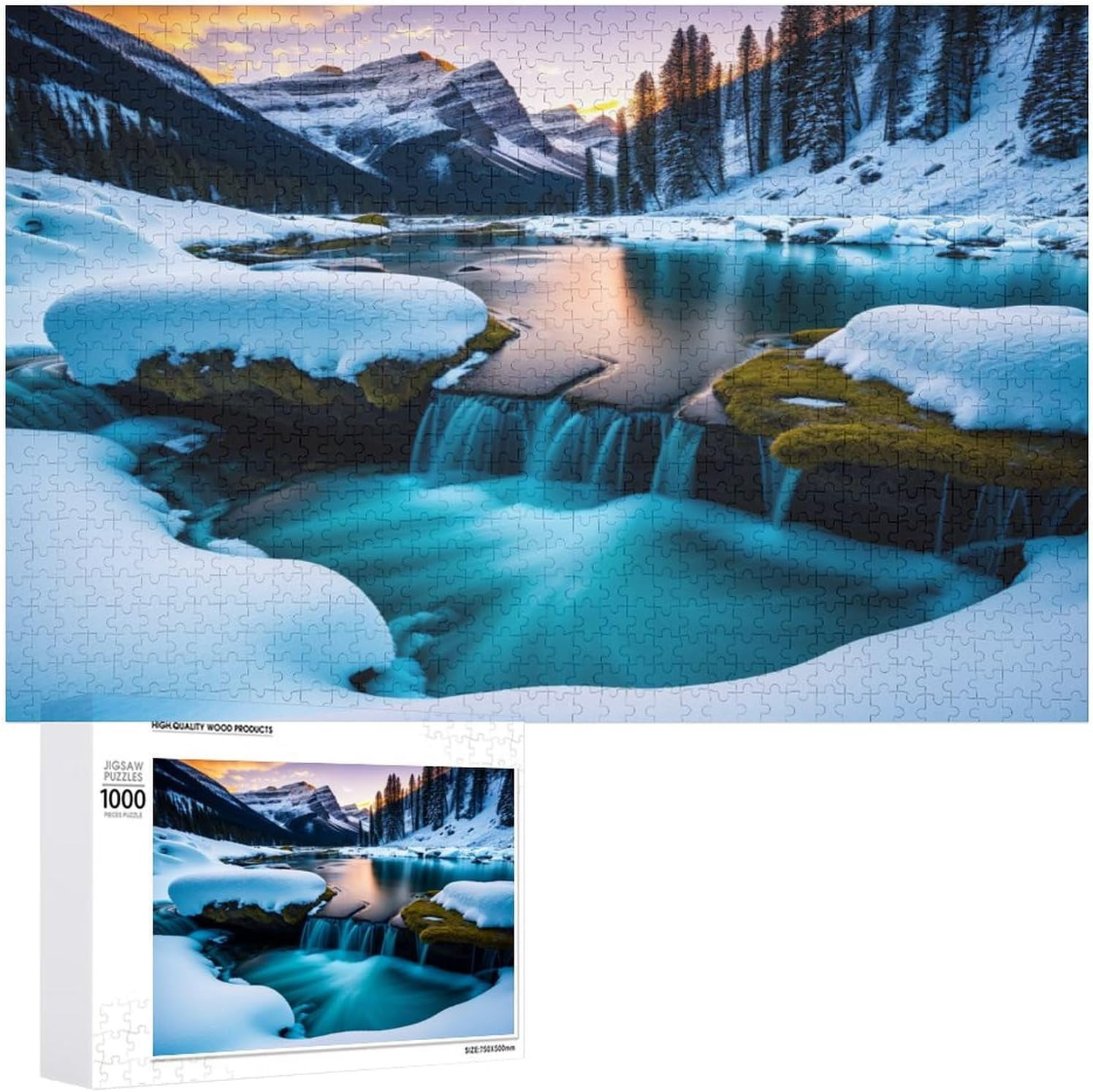 Winter Puzzle Jigsaw Puzzle 1000 Pieces for Adults, 30"x20" Large ...