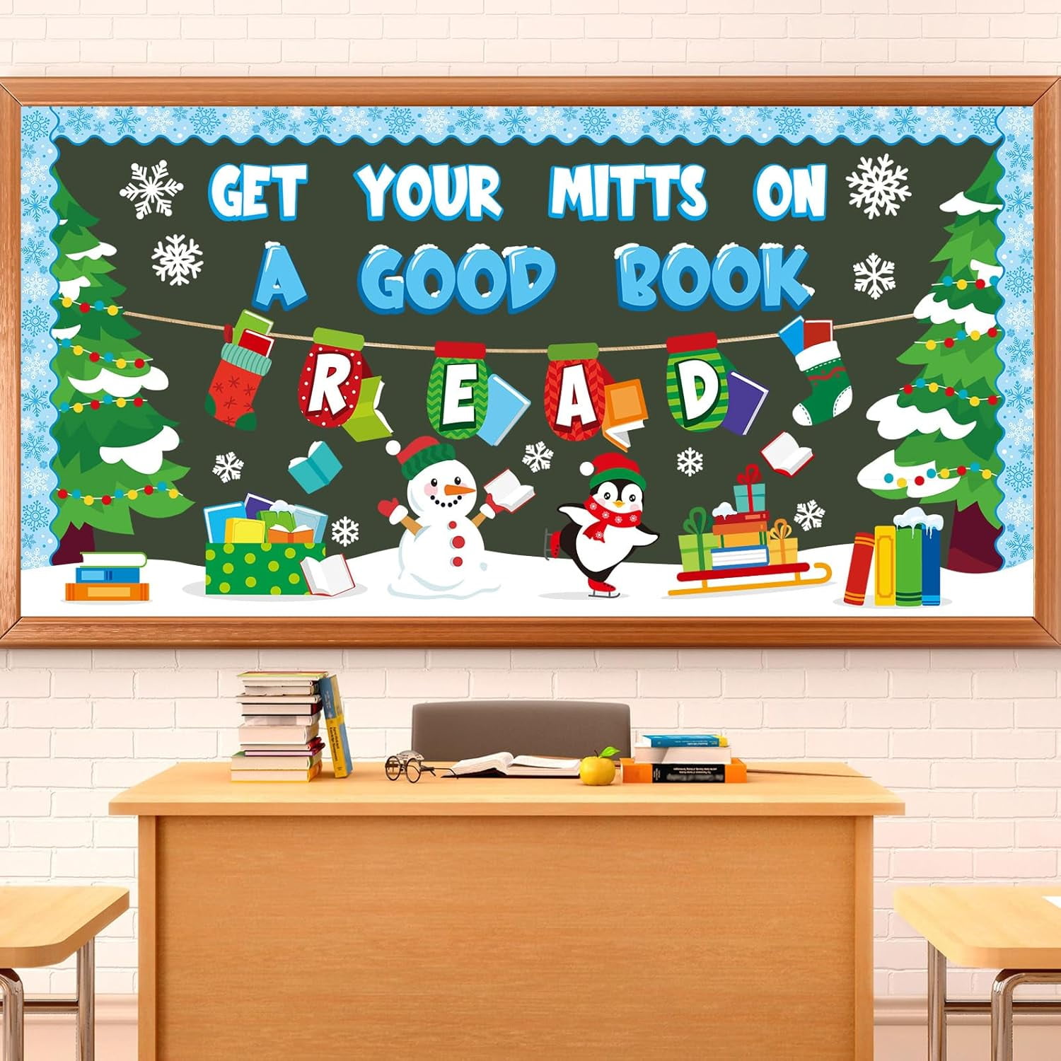 Winter Reading Bulletin Board Decorations Winter Snowman Paper Cutouts ...