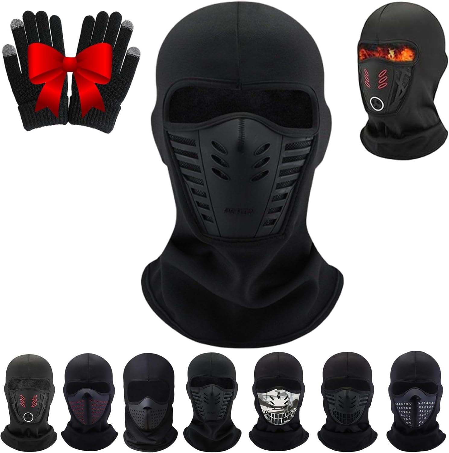 Winter Rider Warm Anti-Haze Balaclava, Full Face Cover Windproof ...