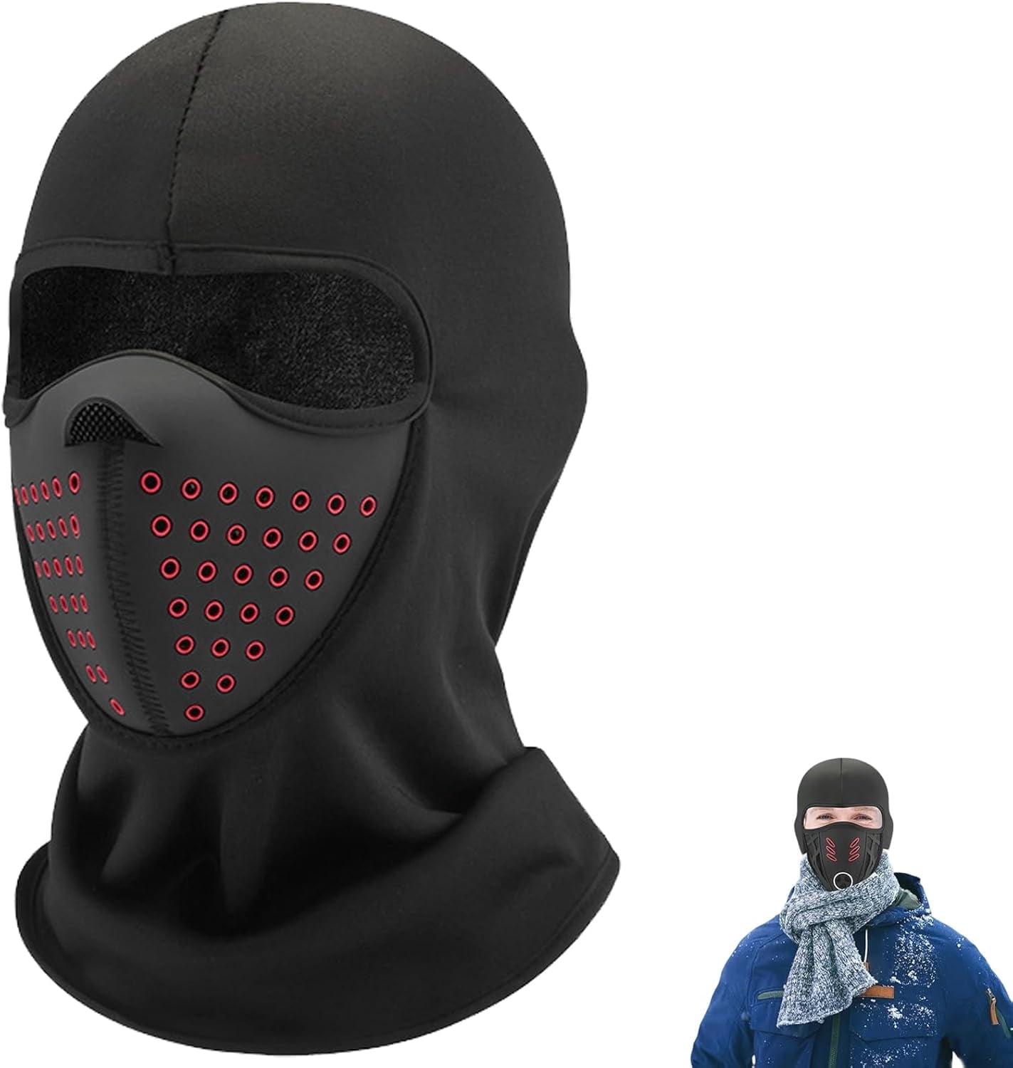 Winter Rider Warm Anti-Haze Full Face Mask, Glasses No Longer Fog Up ...
