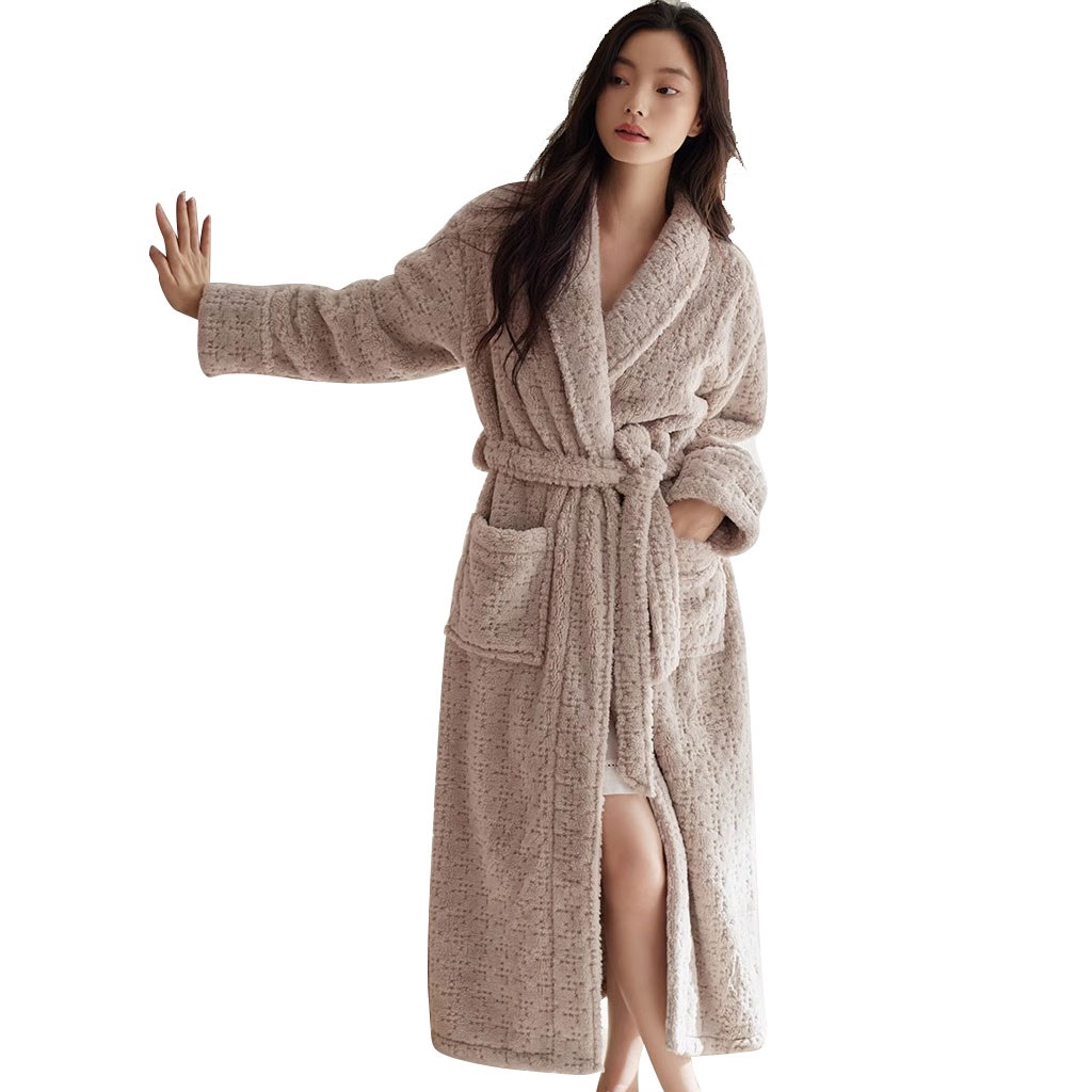 Winter Robe For Women Fleece Full Length Soft Dressing Gown,Super Soft ...