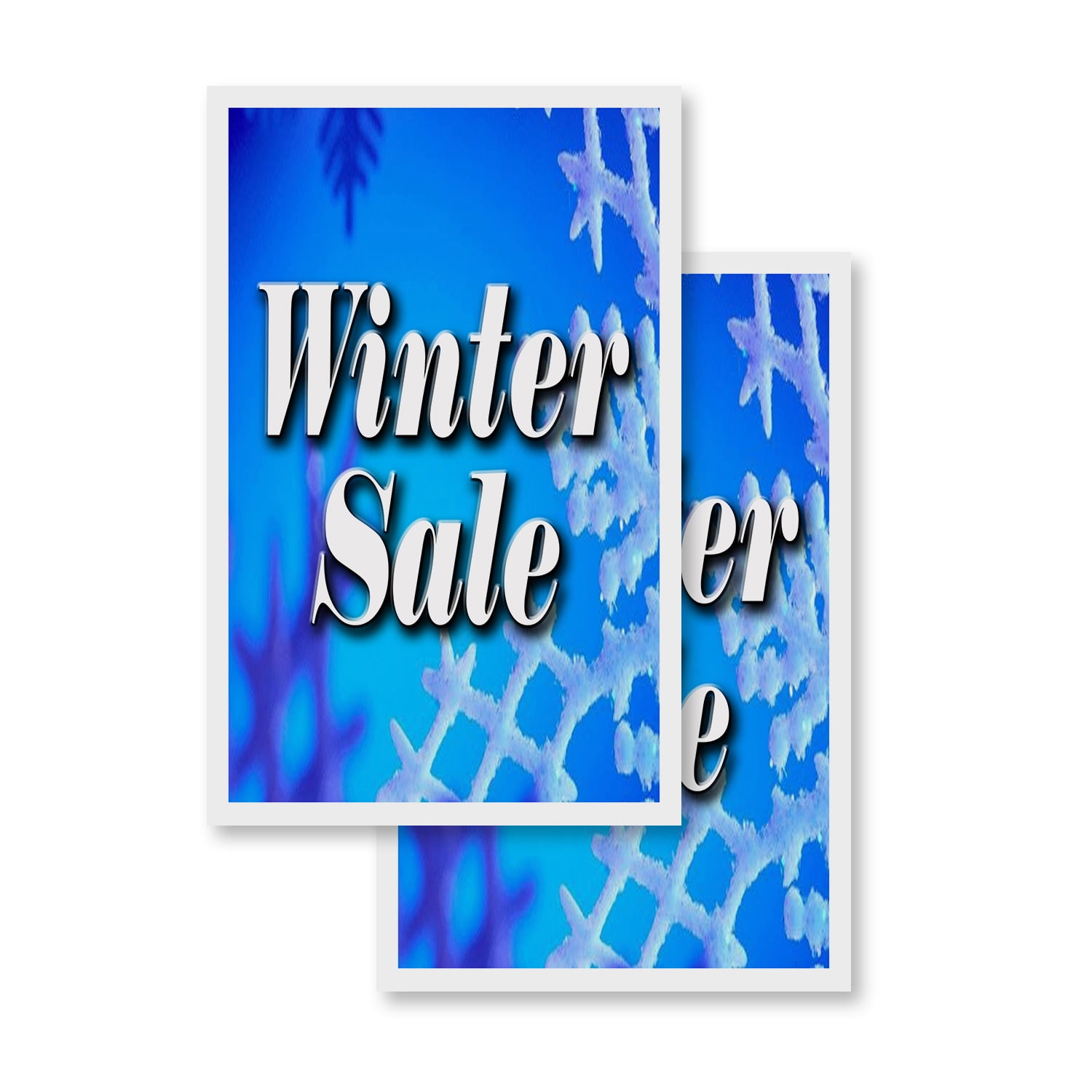 Winter Sale (2-PACK) 24" x 36" Vinyl Decals | Sign Insert Peel & Stick ...