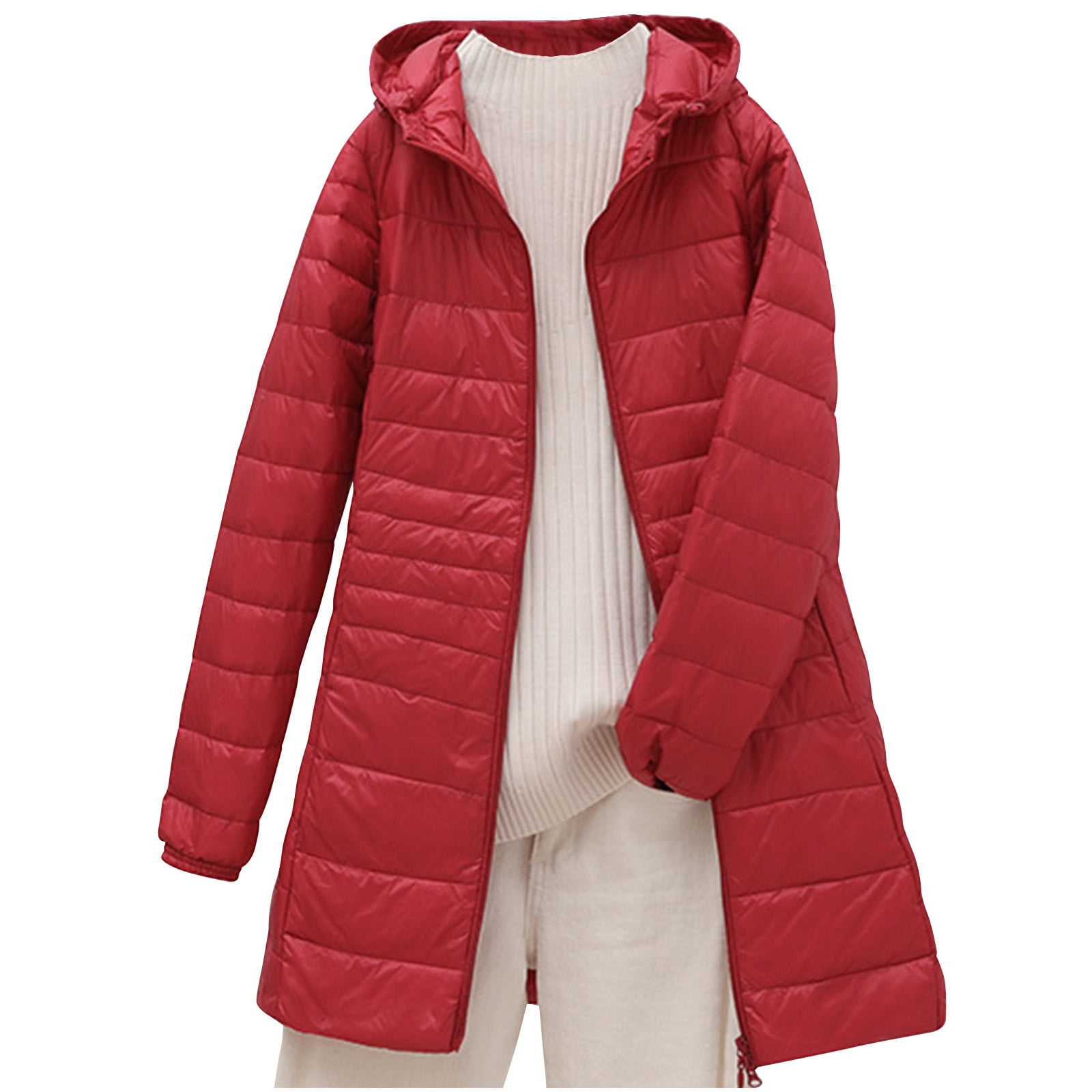 Winter Saving Womens Plus Size Puffer Jacket Down Jacket Lightweight