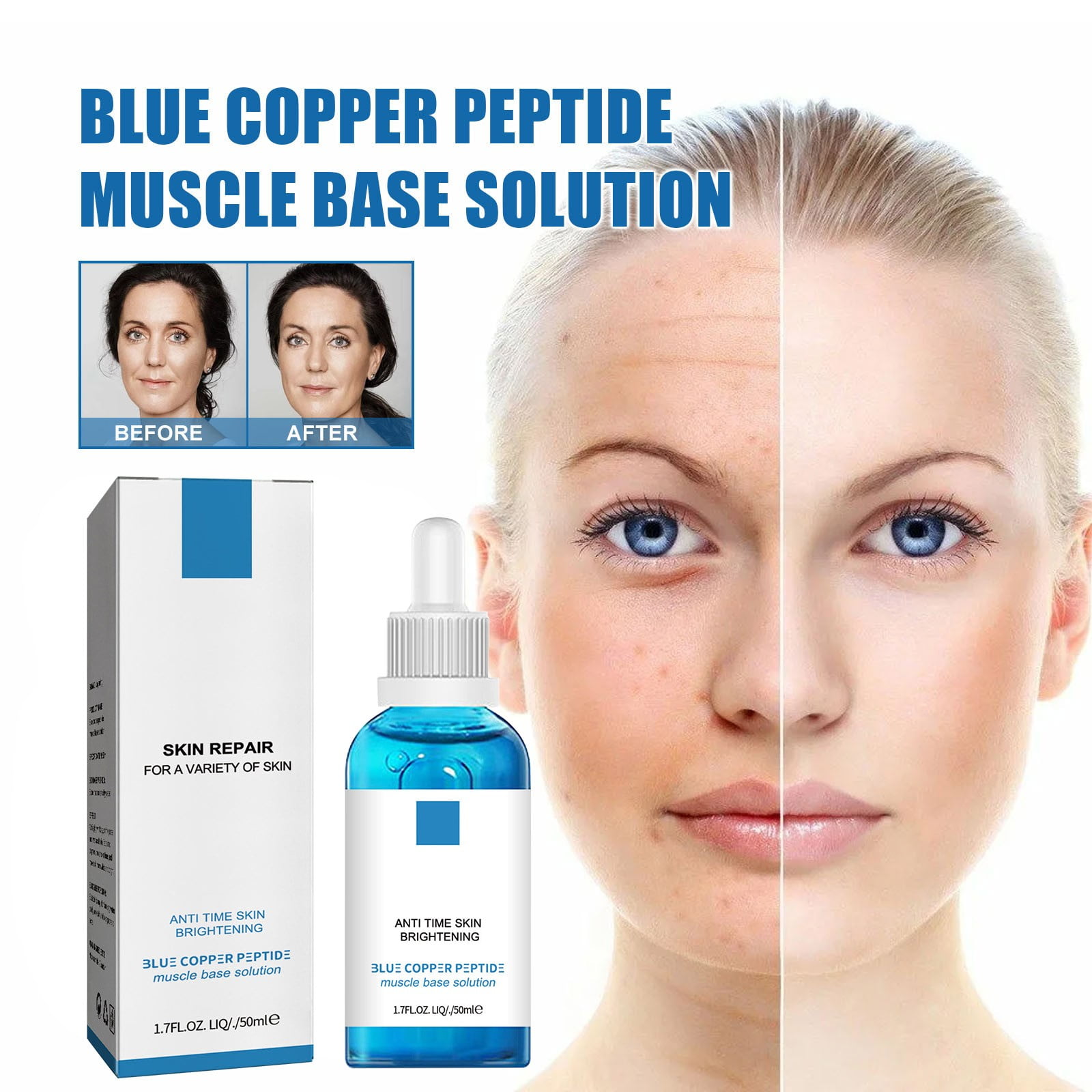 Winter Savings 2025 3pcs Copper Peptide Face Serum Collagen,B5 Serum ...