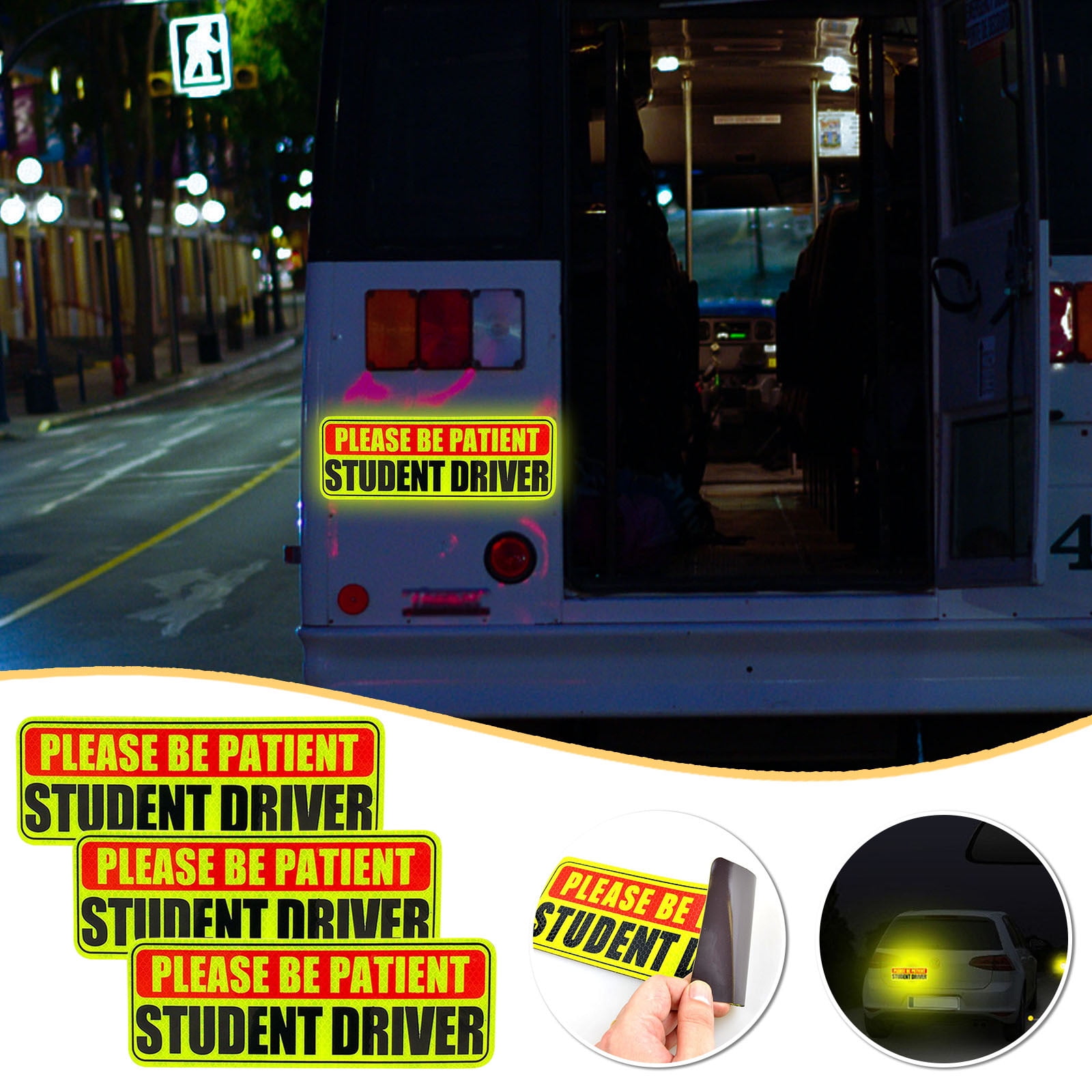 Winter Savings Clearance! WJSXC 3PCS Novice Stickers Student Driver ...