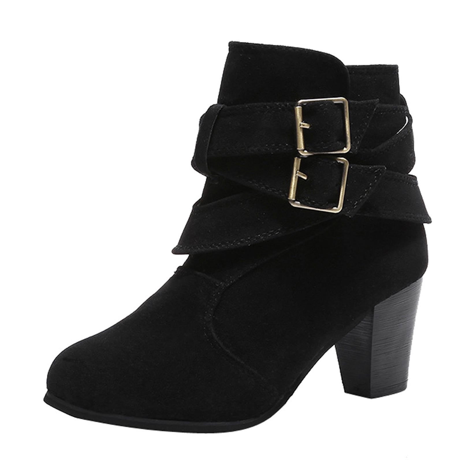 Winter Savings Clearance! Suokom Ankle Boots for Women, Women's Booties ...