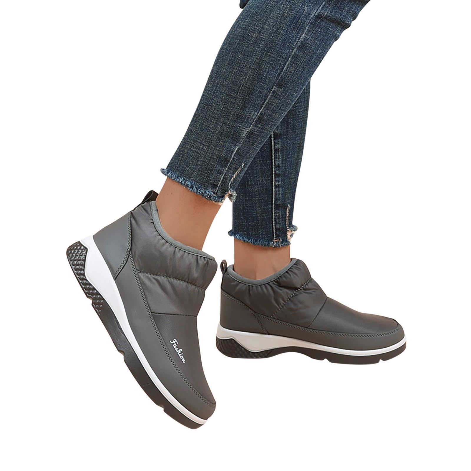 Suokom Boots for Women, Outdoor Women Snow Boots Round Toe Shoes ...