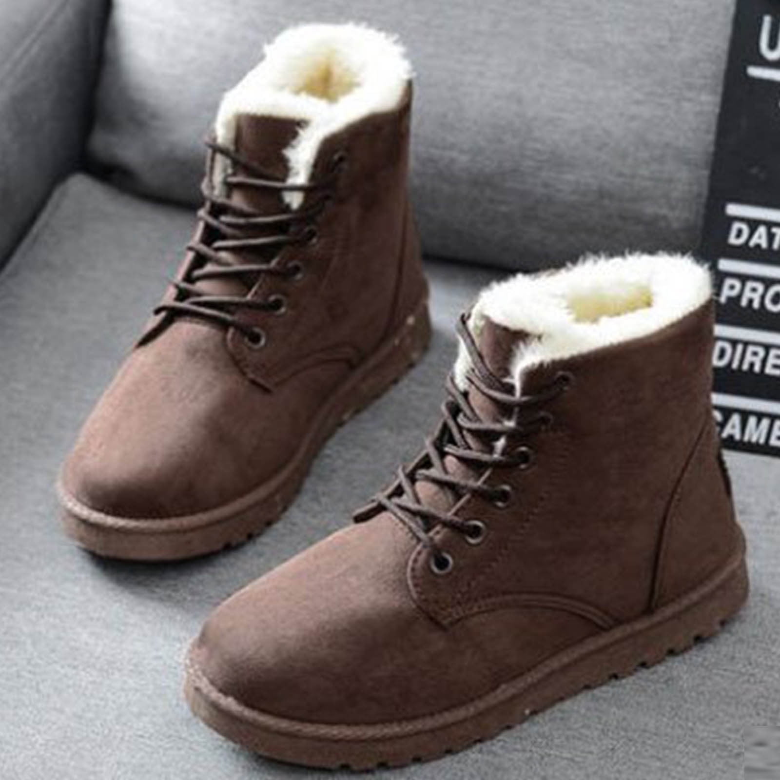 Suokom Boots for Women, Women's Fashion Casual Flat Comfort Sneakers ...