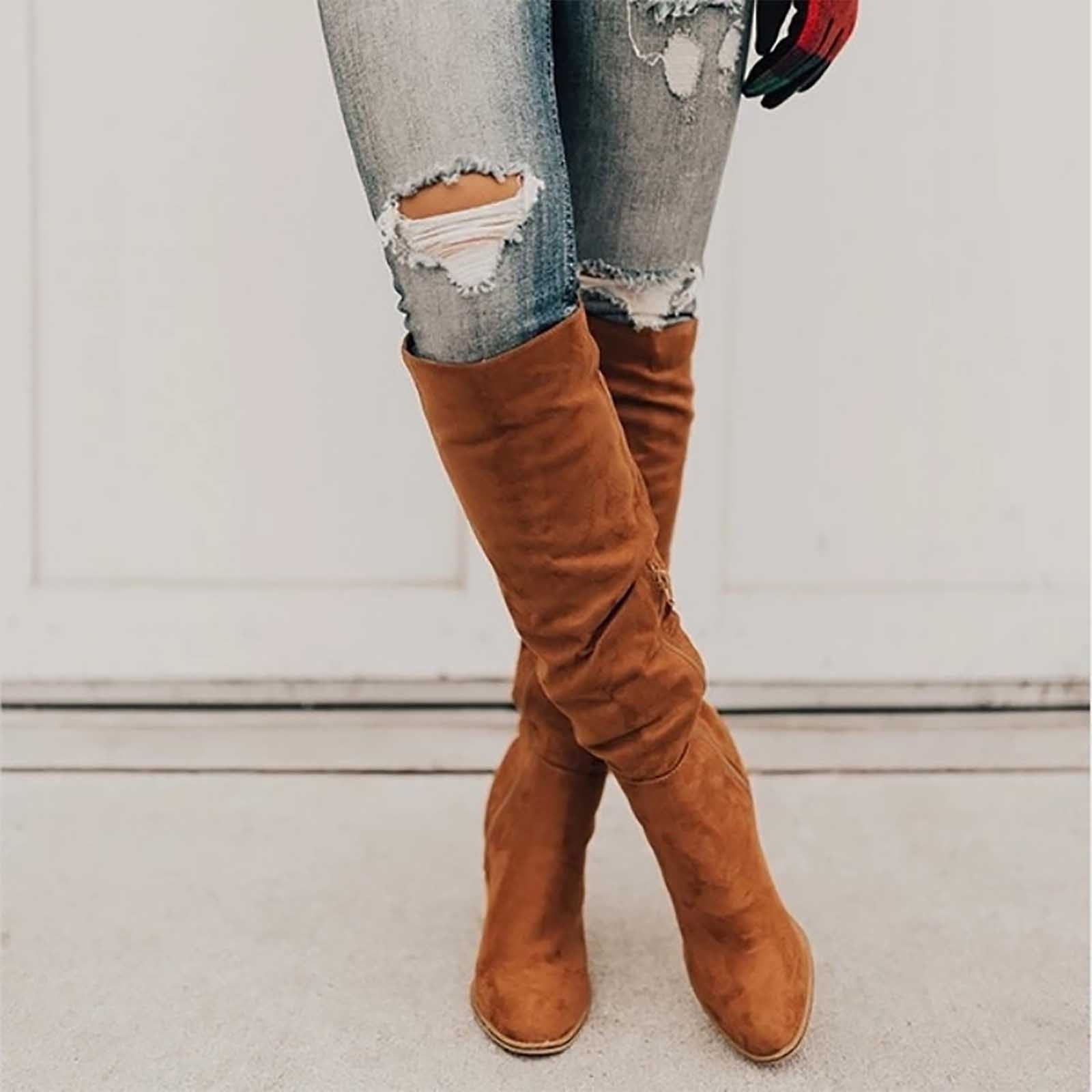 Winter Savings Clearance! SuoKom Boots for Women, Fashion Large Size ...