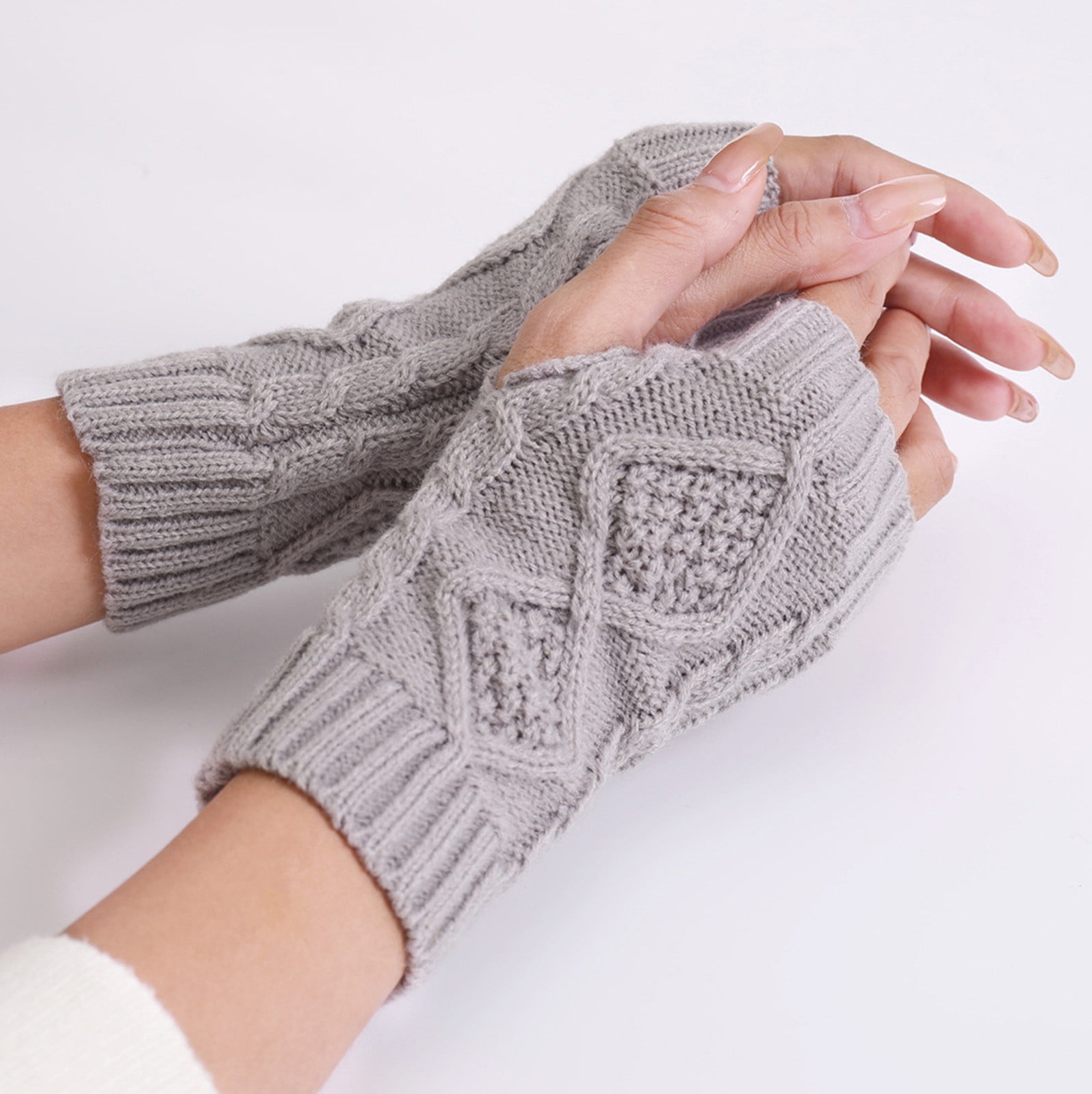 Winter Savings Clearance! Suokom Fingerless Gloves for Women Winter ...