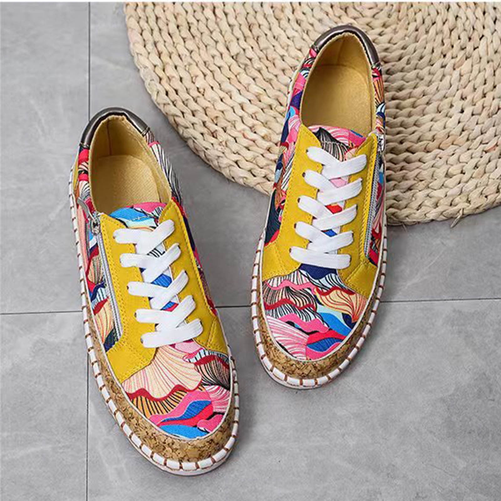 Winter Savings Clearance! Suokom Sneakers for Women, Plus Size Casual ...