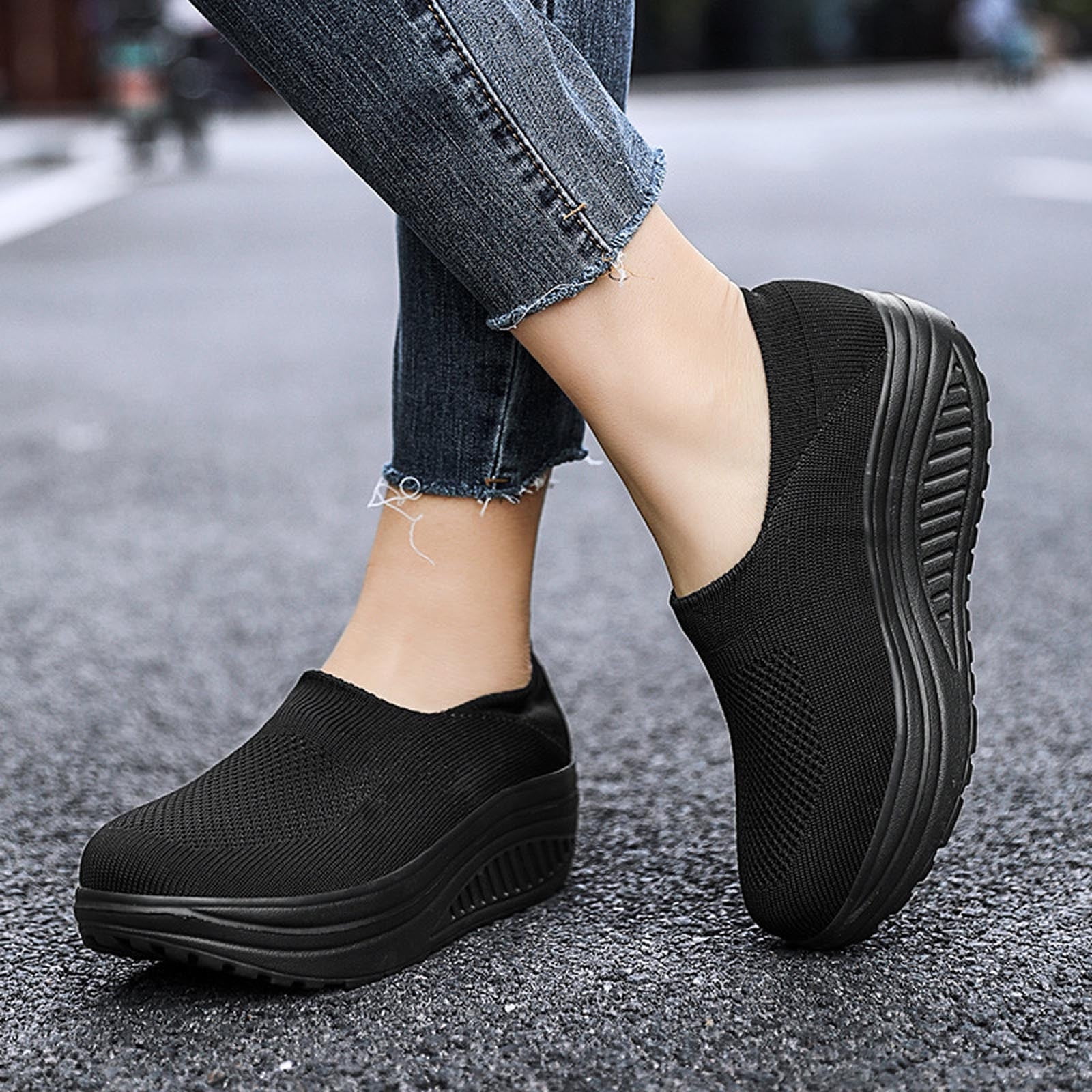 Winter Savings Clearance! Suokom Sneakers for Women, Plus Size Casual ...