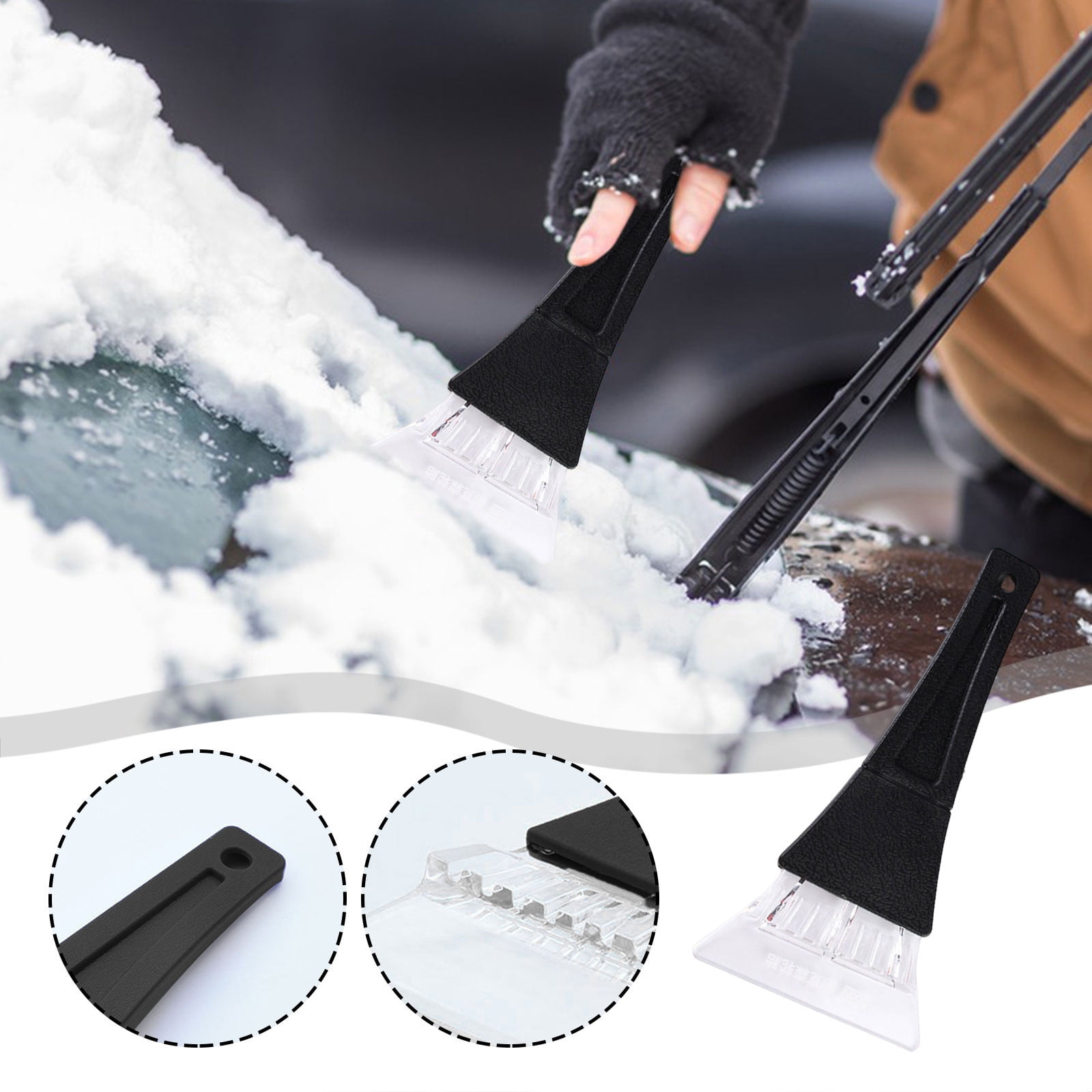 JOGZMZ Car Window Scraper Car Snow Scraper Windshield Ice Scraper Car ...
