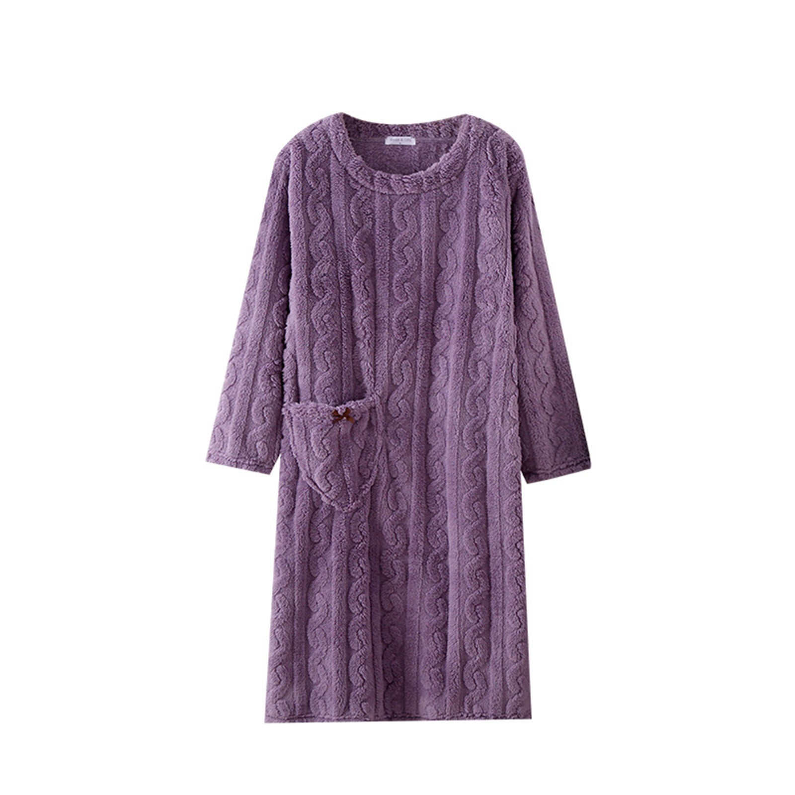 Winter Savings! TMOYZQ Womens Soft Plush Fleece Long Robe Flannel ...
