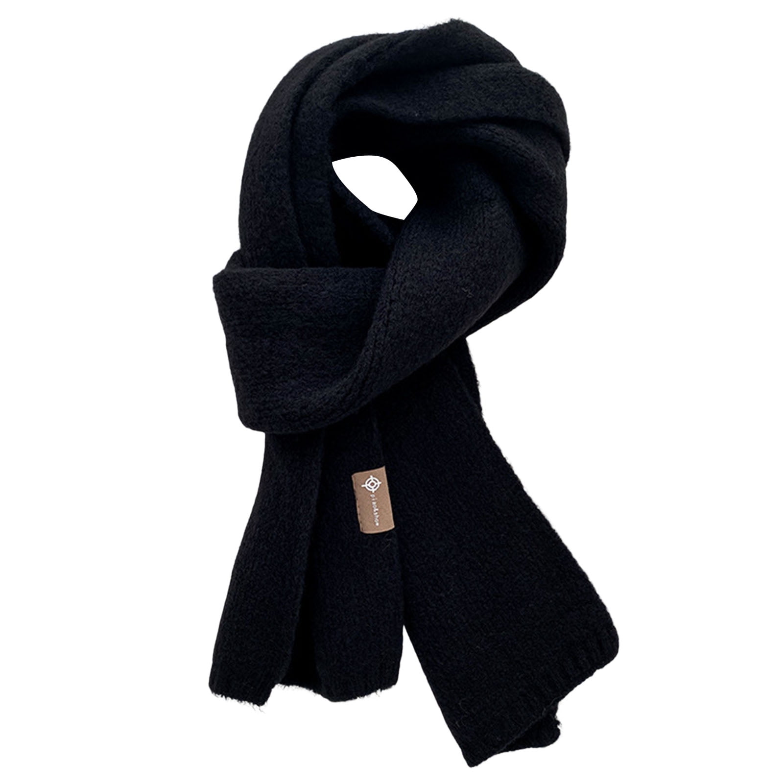 Winter Scarf Windproof Solid Color Soft Thick Knitting Keep Warm Cozy ...