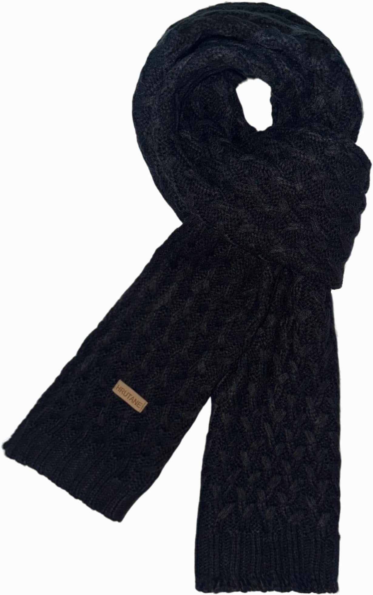 Winter Scarf for Women, Chunky Ribbed Knit Soft Long Wrap Cold Weather ...