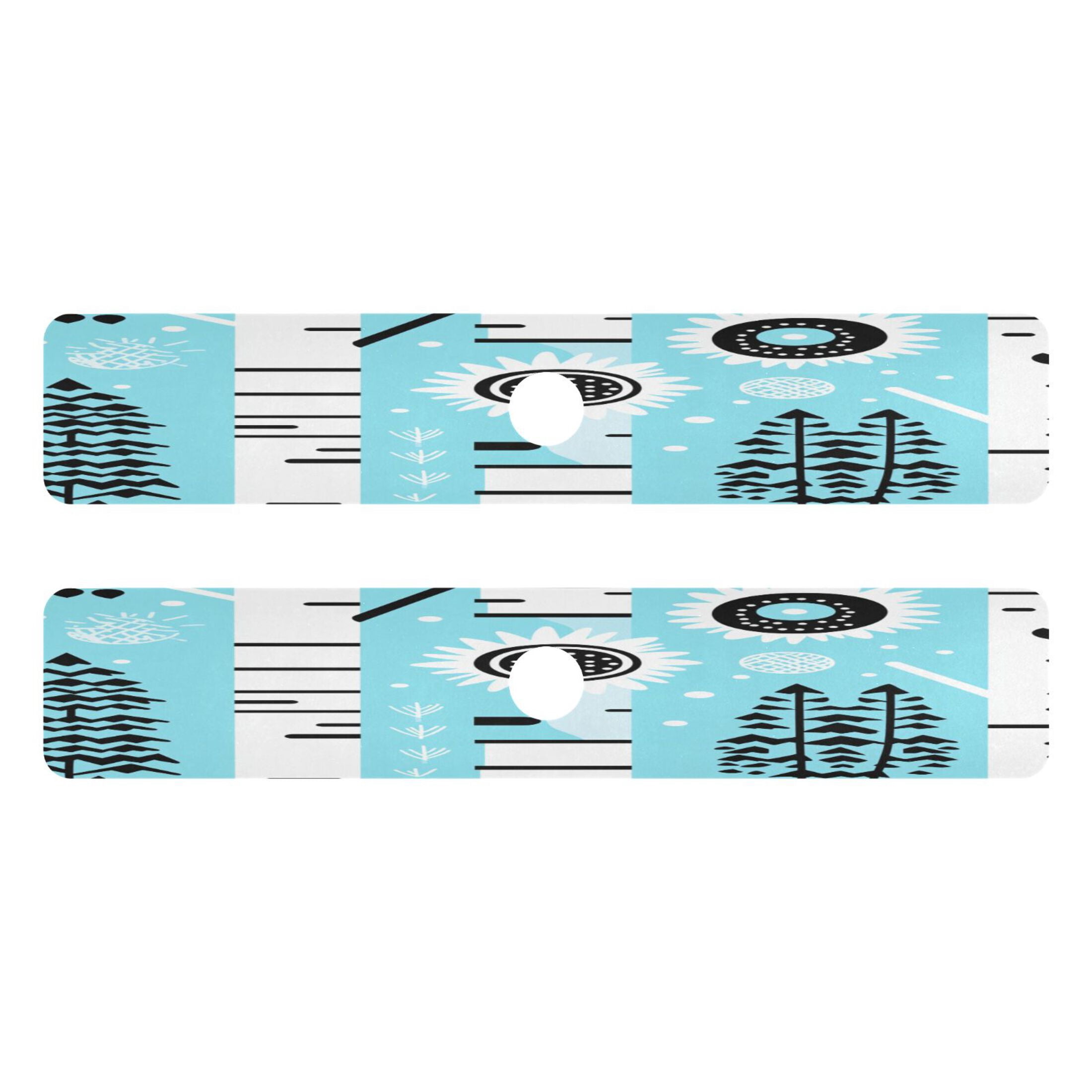Winter Scene with Sun Extra Long Silicone Algae Sink Mat 30x5.4in 2 ...
