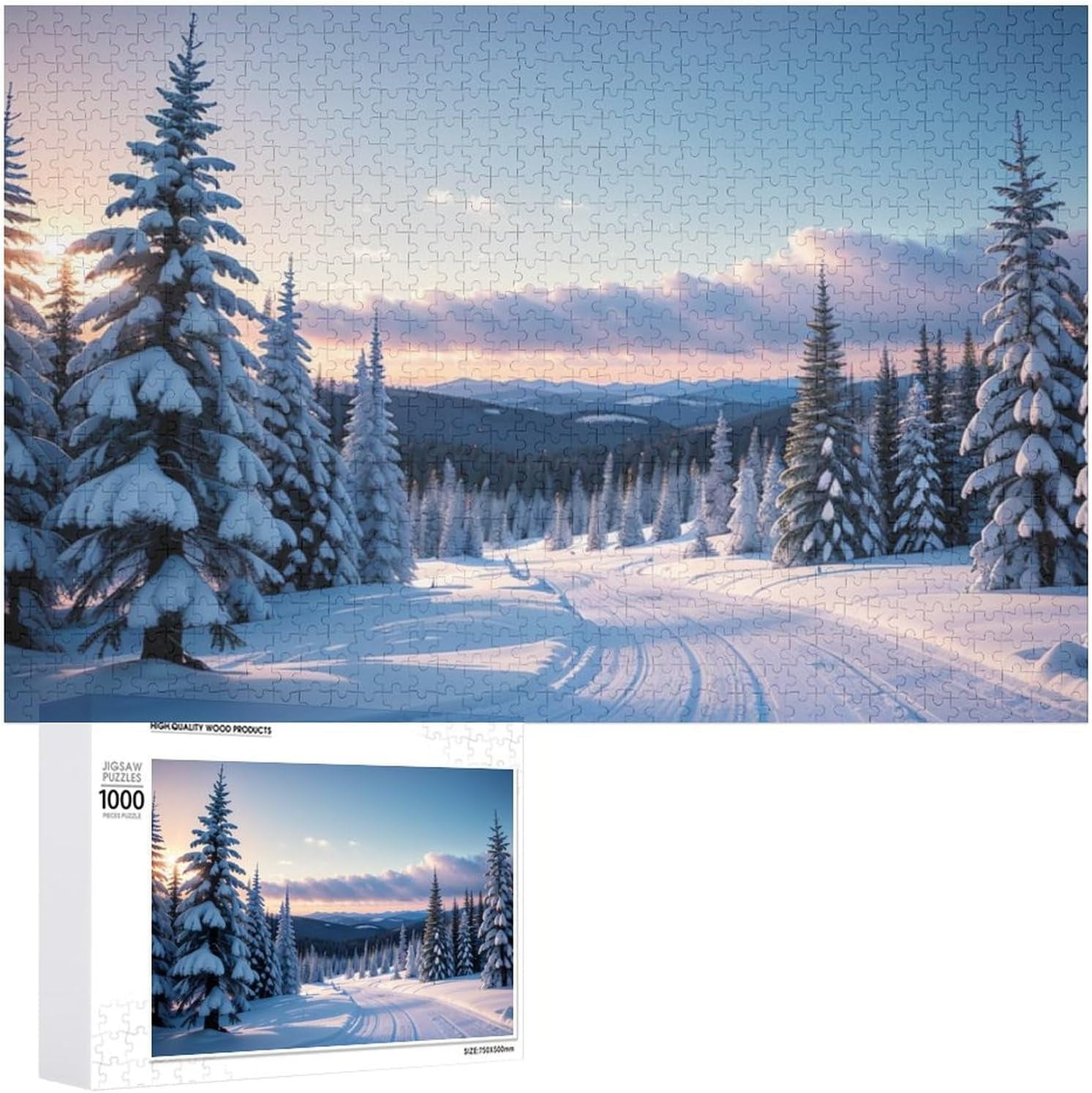 Winter Scenery Puzzle 1000 Pieces Jigsaw Puzzles for Adults,30"x20 ...