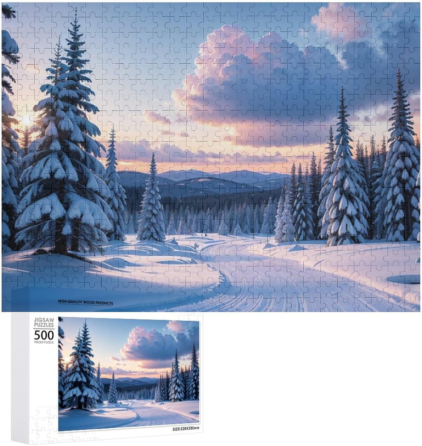 Winter Scenery Puzzle Jigsaw Puzzle 500 Pieces for Adults, 20"x15 ...