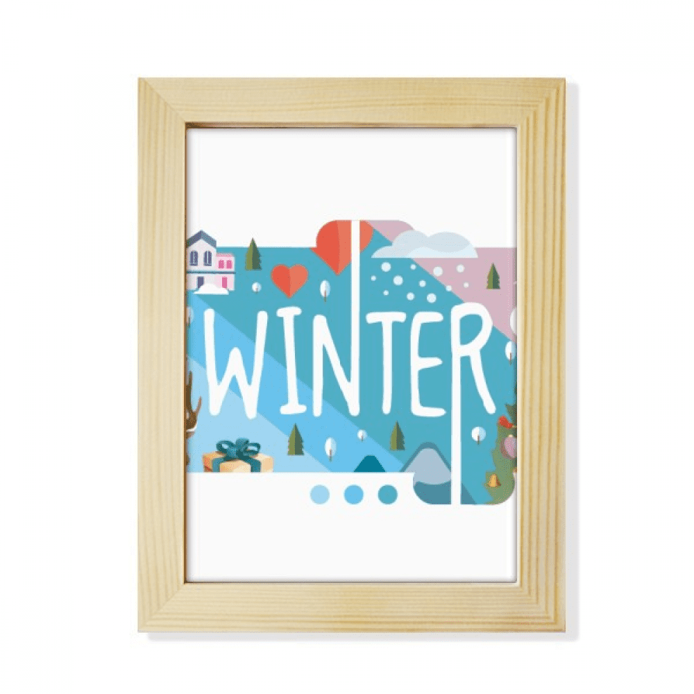 Winter Season Illustration Desktop Adorn Photo Frame Display Art ...