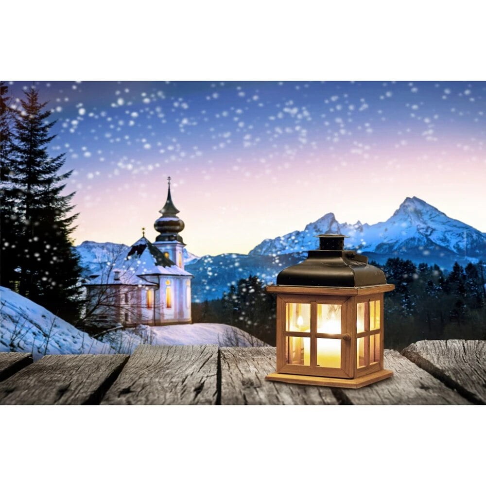 Winter Shooting Star Snowflake Backdrop Village Wall Photo Glitter ...