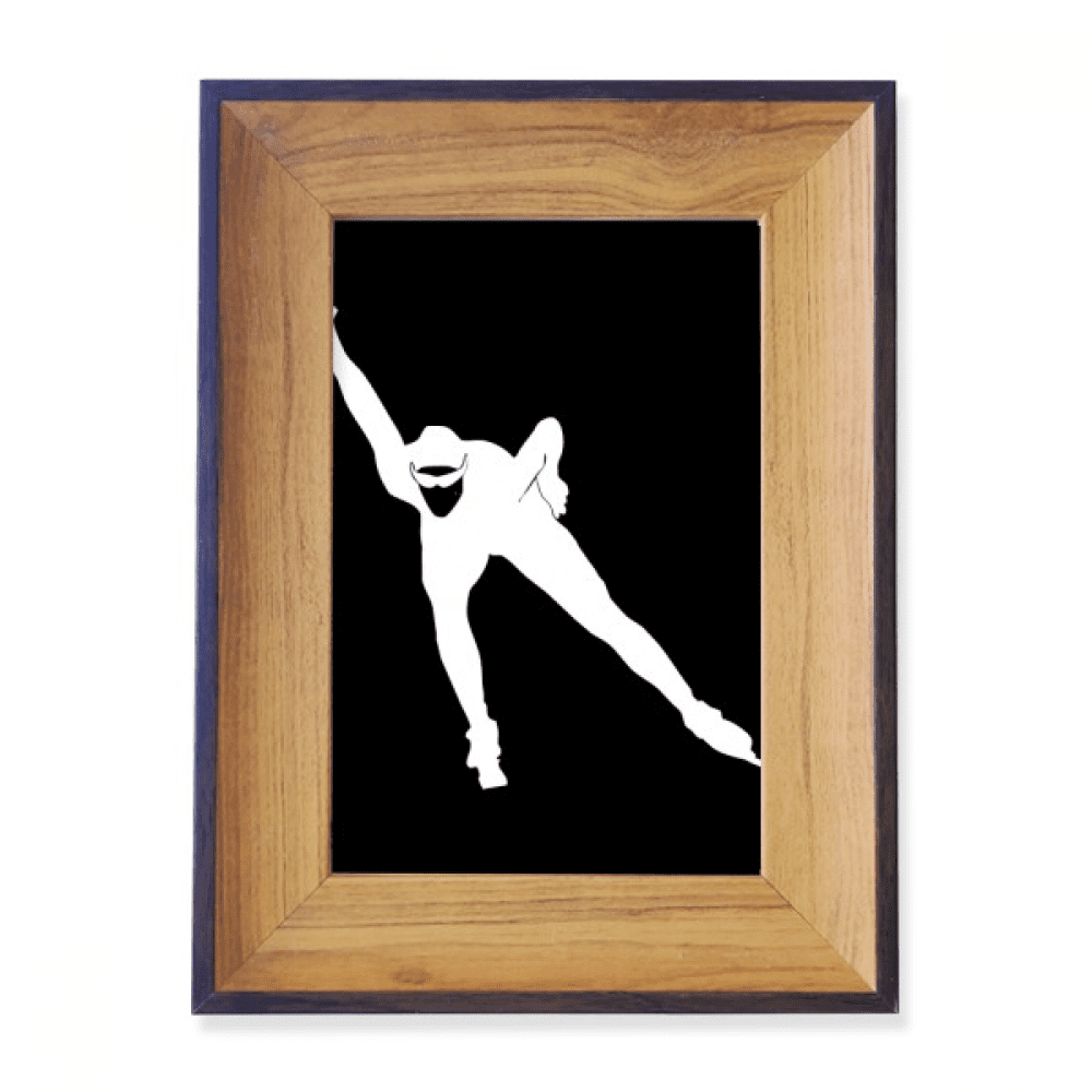Winter Skating Sport Black Outline Photo Frame Exhibition Display Art ...