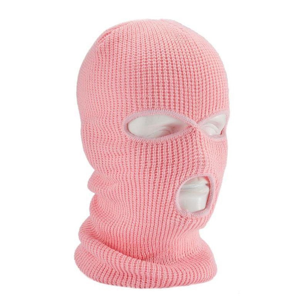 Winter Ski Mask Cap 3 Hole Knitted Face Mask Balaclava Hat Warm Outdoor ...