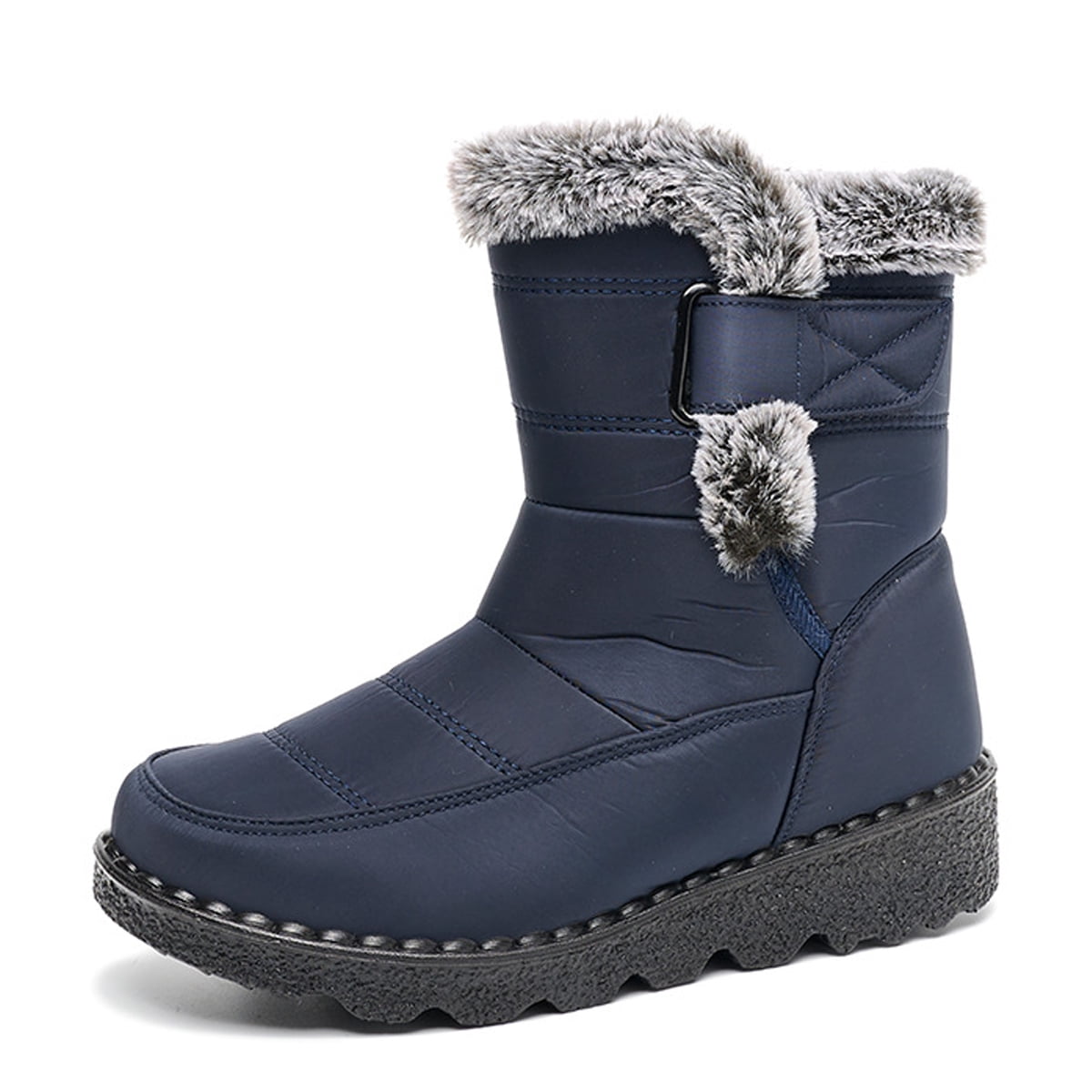 Winter Snow Boots for Women Women's Wide Width Boots Mid Calf Snow ...