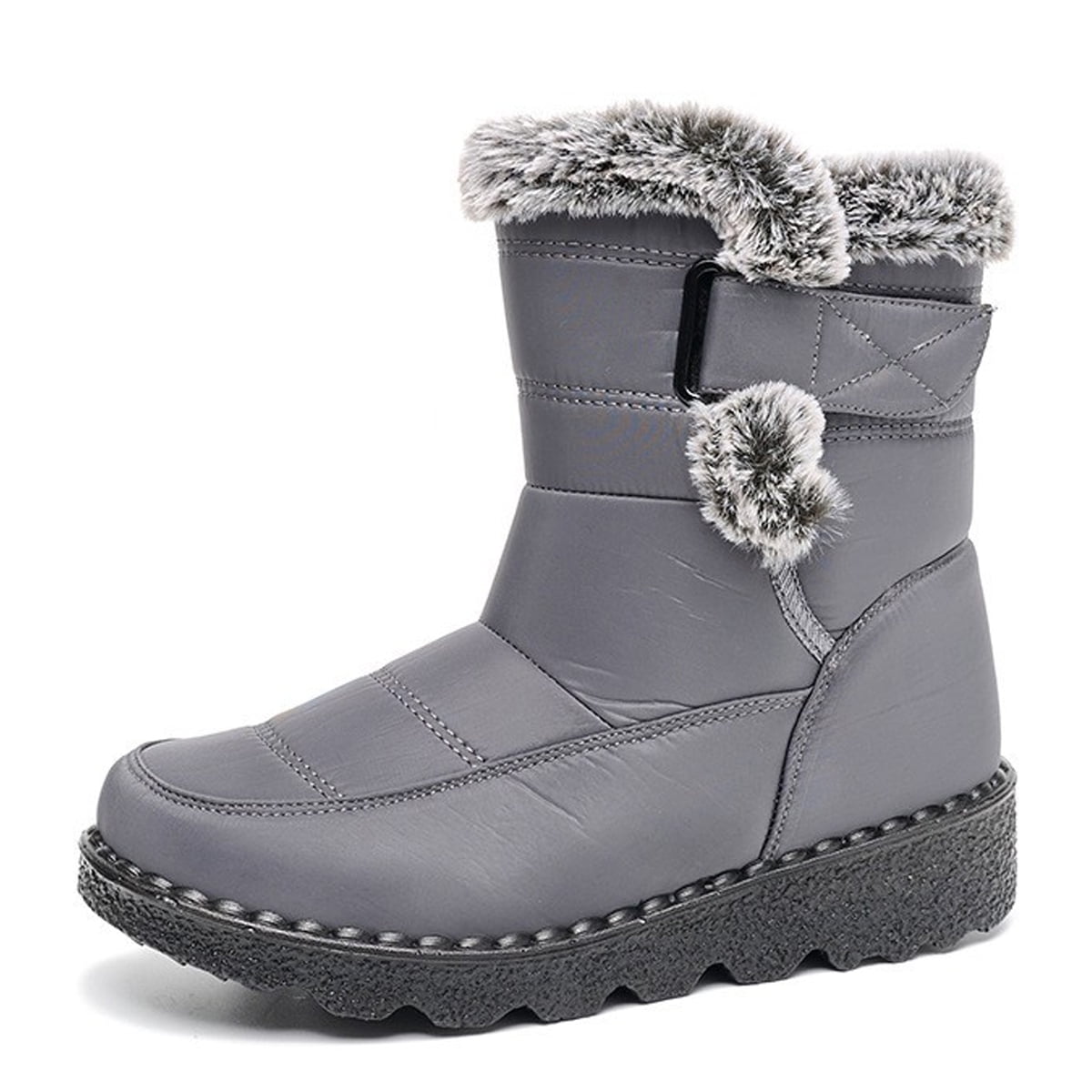 Winter Snow Boots for Women Women's Wide Width Boots Mid Calf Snow ...