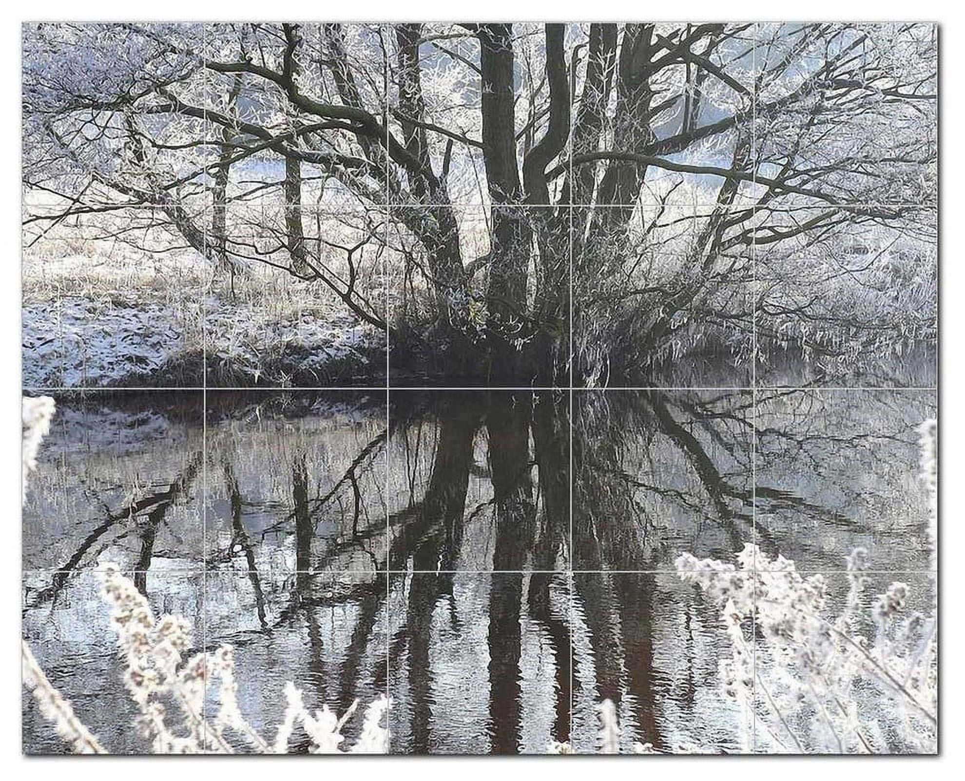 Winter Snow Ceramic Tile Mural Kitchen Backsplash Bathroom Shower ...
