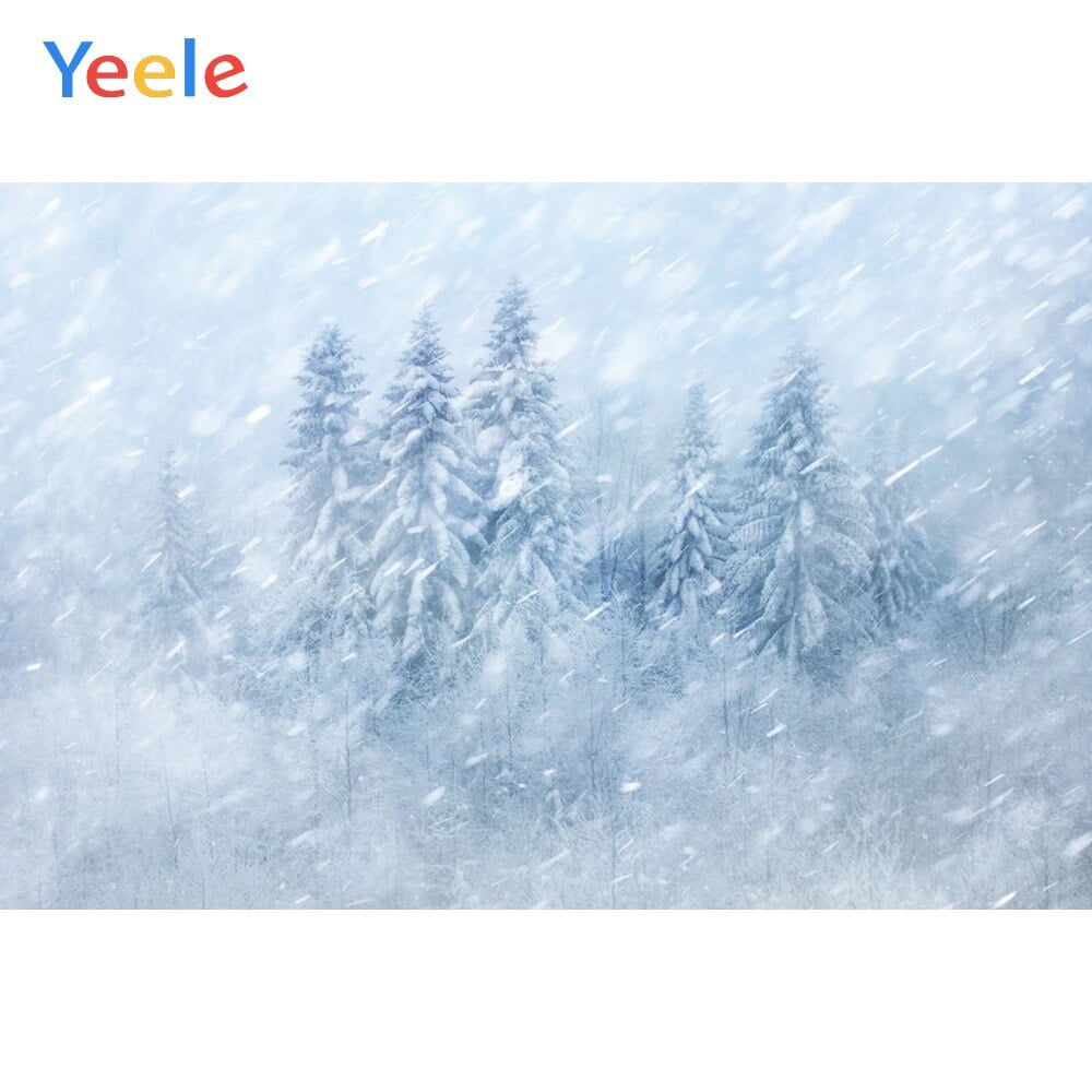 Winter Snow Forest Snowflake Strong Wind Home Decoration Backdrop ...