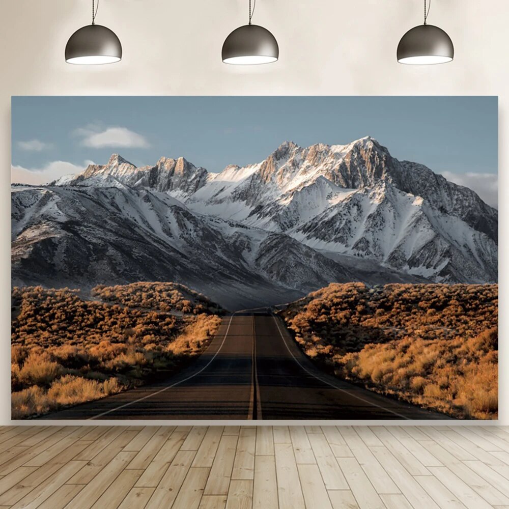 Winter Snow Mountain Wilderness Scenic Photo Backdrop Photography ...