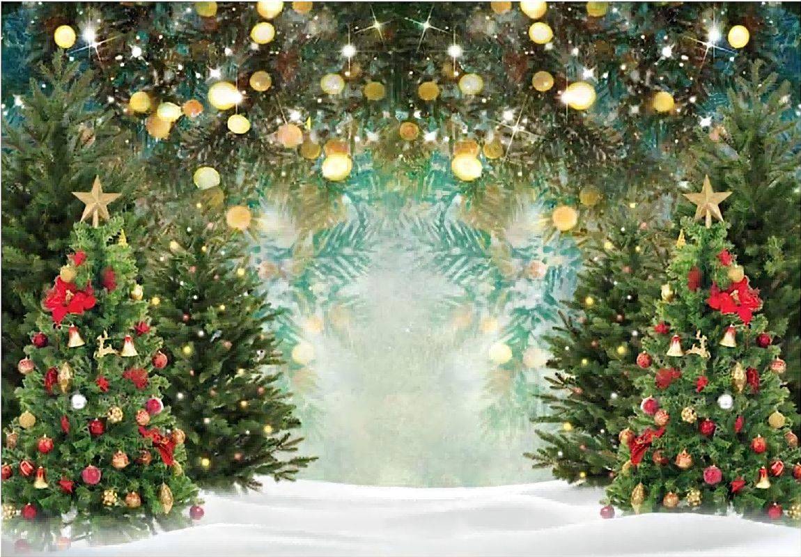 Winter Snow Scene Backdrop Family Party ration Background for ...
