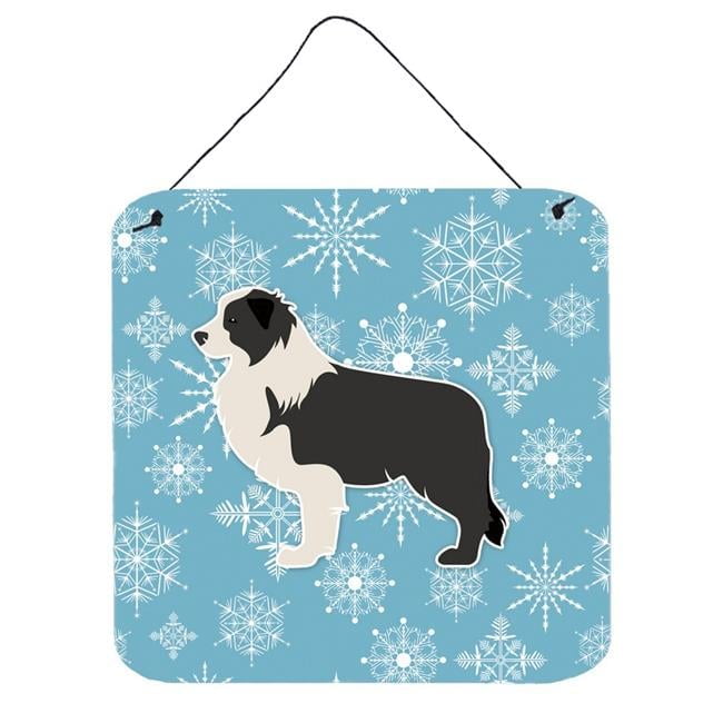 Winter Snowflake Design with Dog Art Wall or Door Hanging Prints ...