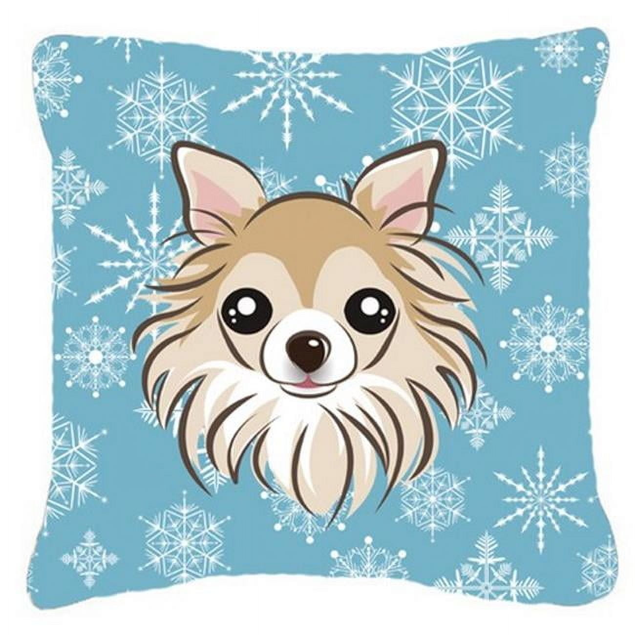 Winter Snowflake Dog Face Design Fabric Decorative Pillow - Walmart.com
