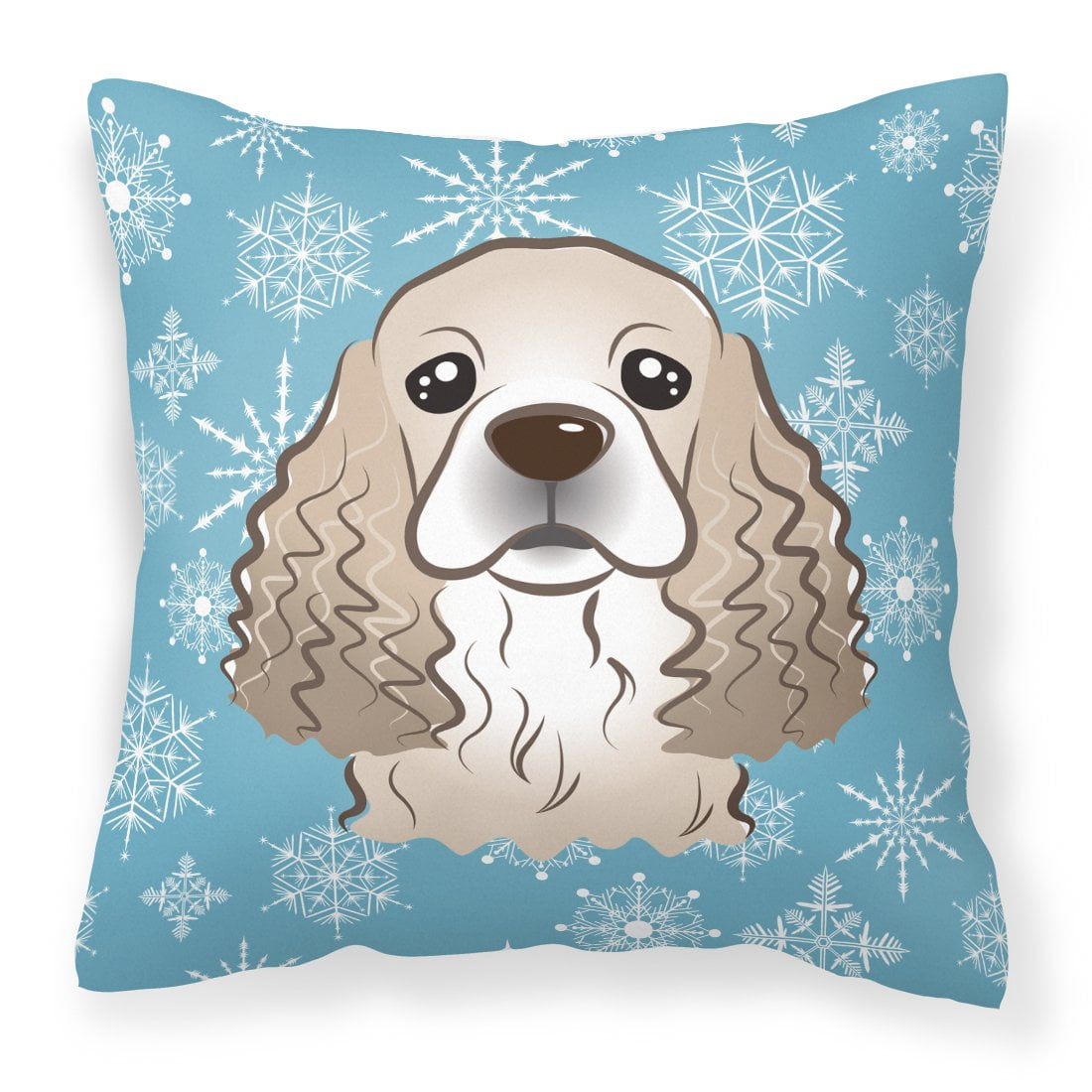 Winter Snowflake Dog Face Design Fabric Decorative Pillow - Walmart.com