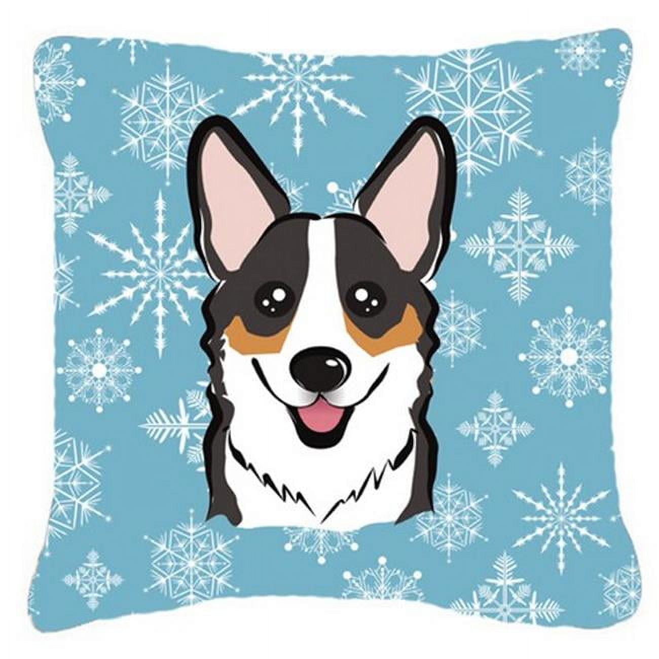 Winter Snowflake Dog Face Design Fabric Decorative Pillow - Walmart.com