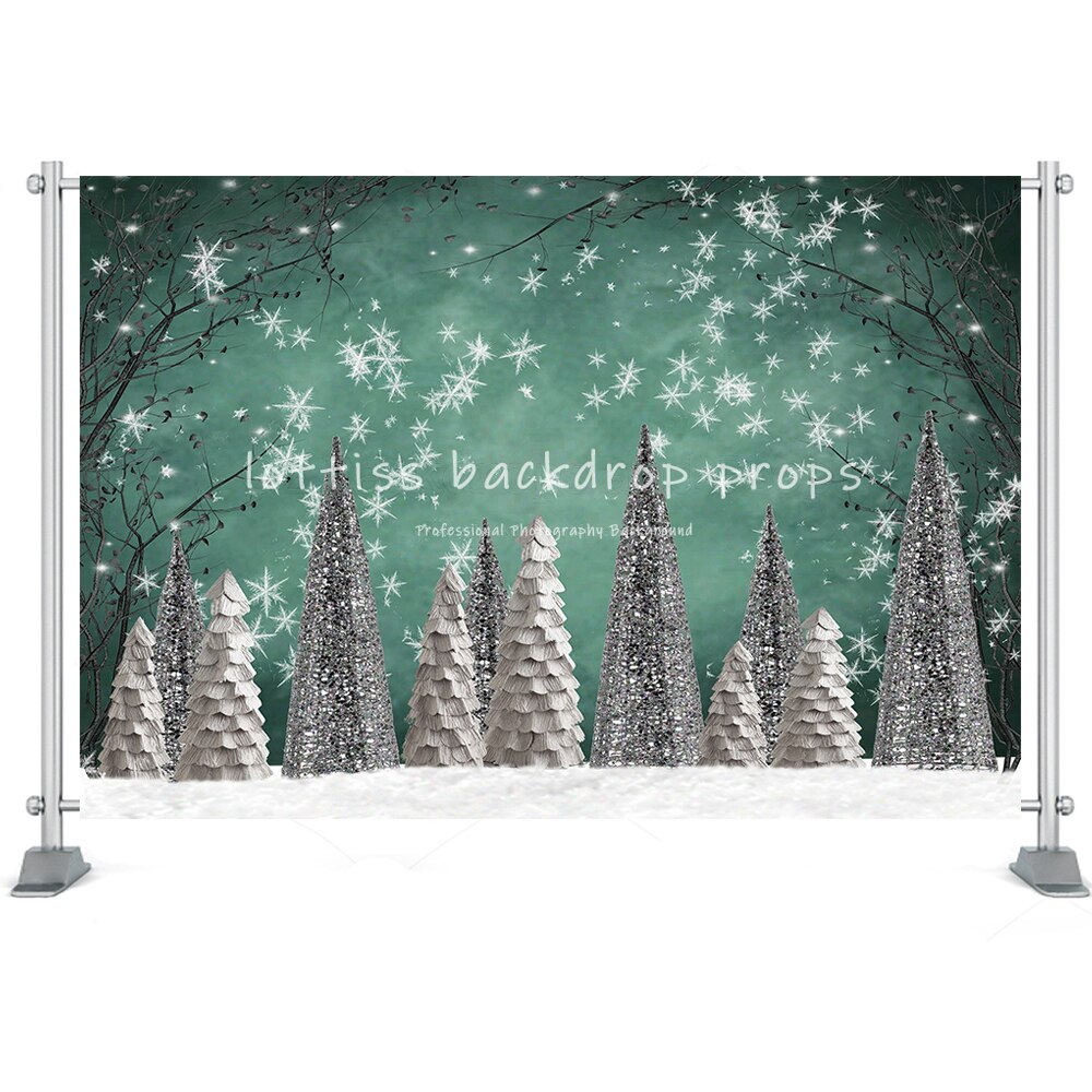 Winter Snowflake Forest Backdrop Wonderland Kids Cake Smash Props ...
