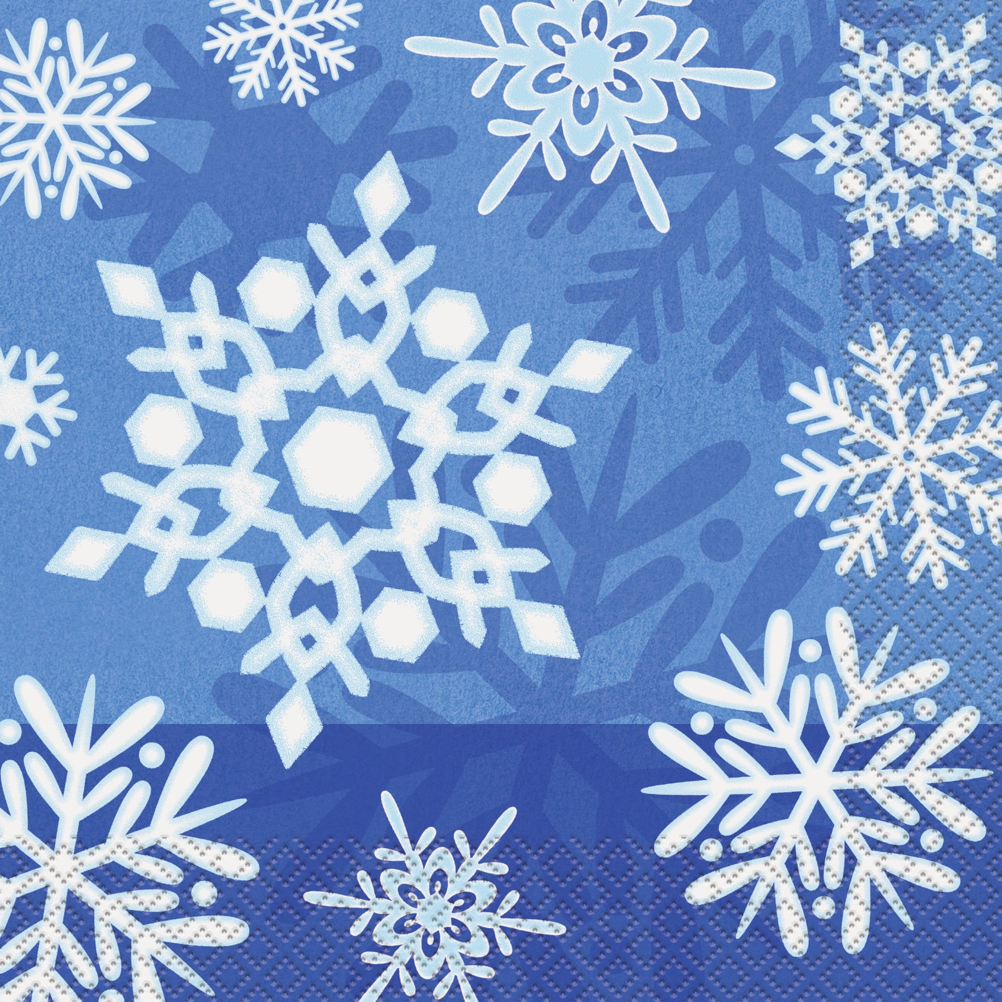 Winter Snowflake Holiday Luncheon Napkins, 16ct - Walmart.com