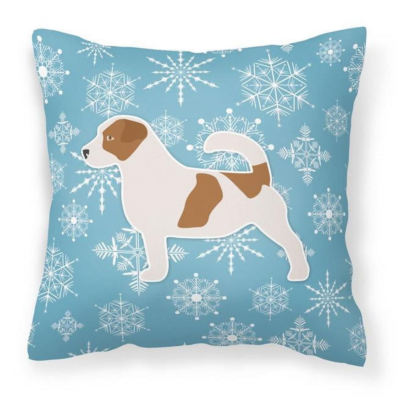 Winter Snowflake Jack Russell Terrier Fabric Decorative Pillow ...